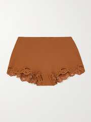 SKIMS Fits Everybody Lace Boyshort - Bronze | NET-A-PORTER