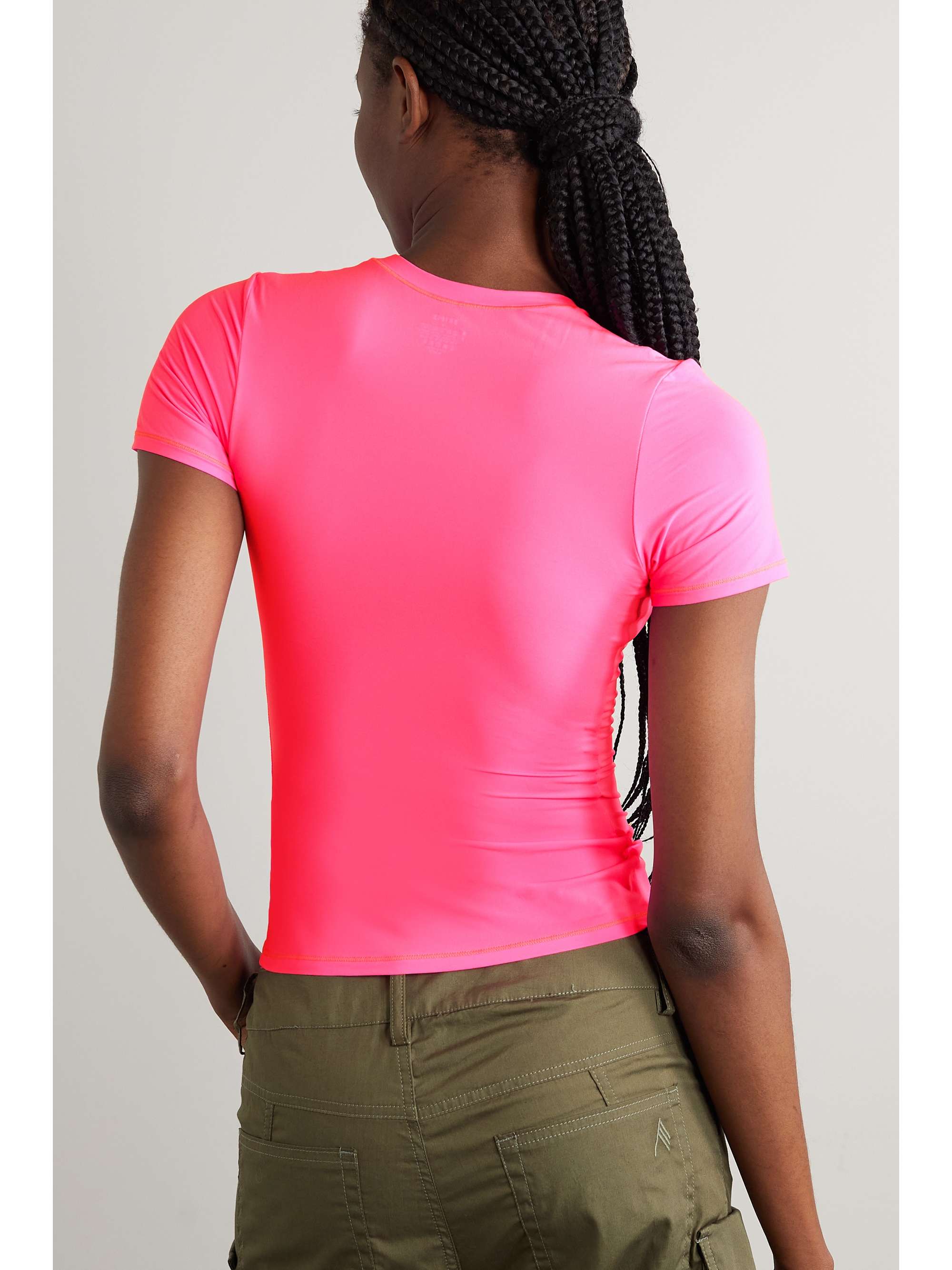 SKIMS Fits Everybody T-shirt - Neon Pink | NET-A-PORTER
