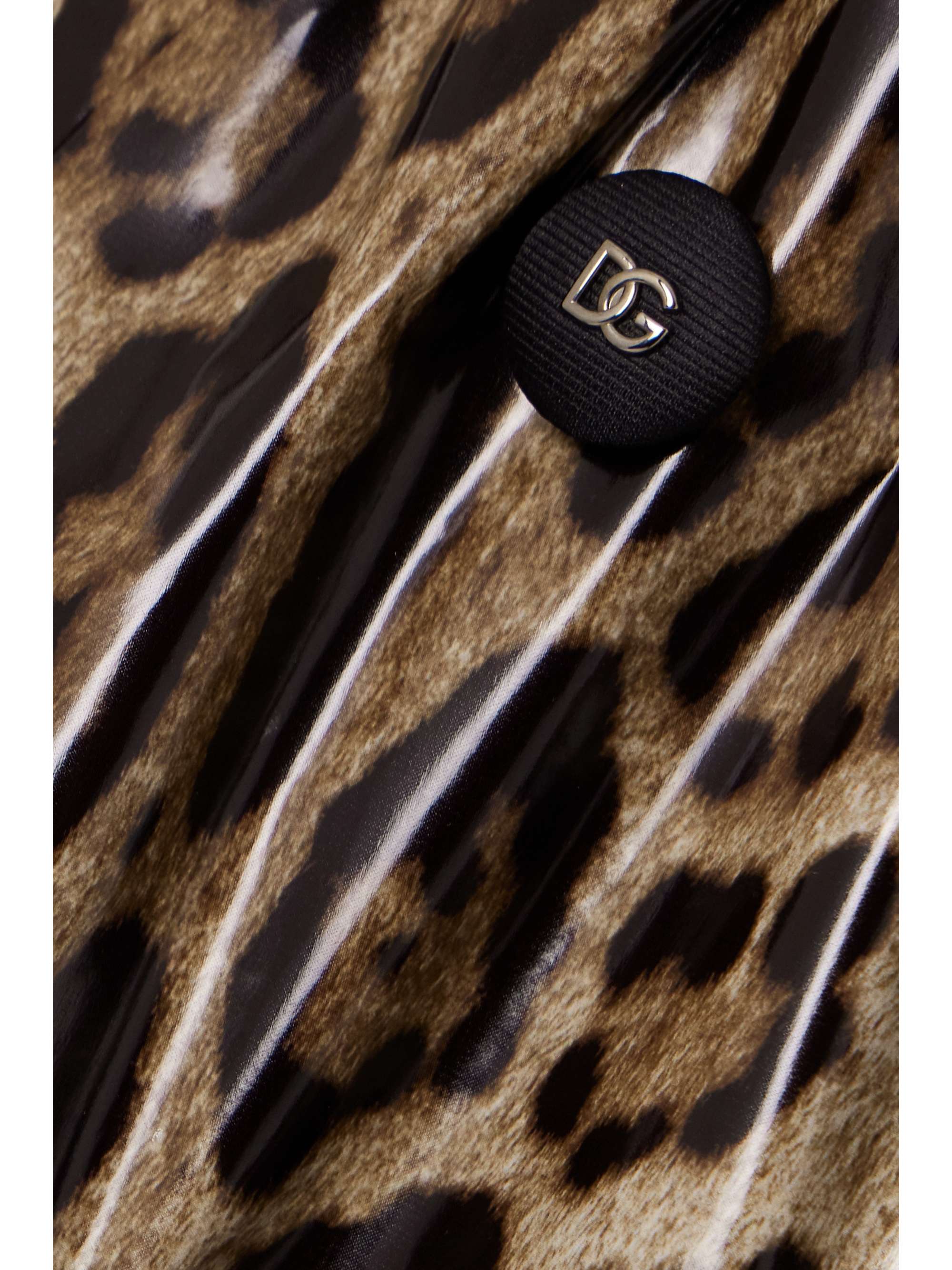 DOLCE&GABBANA Double-breasted leopard-print coated-canvas trench coat | NET-A-PORTER