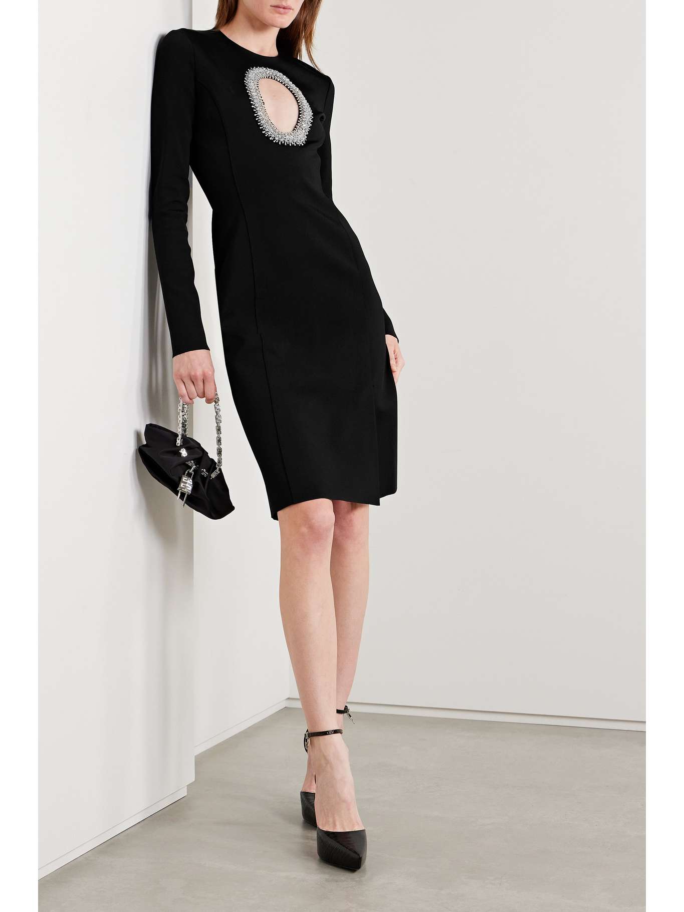 GIVENCHY Cutout embellished stretch-knit dress | NET-A-PORTER