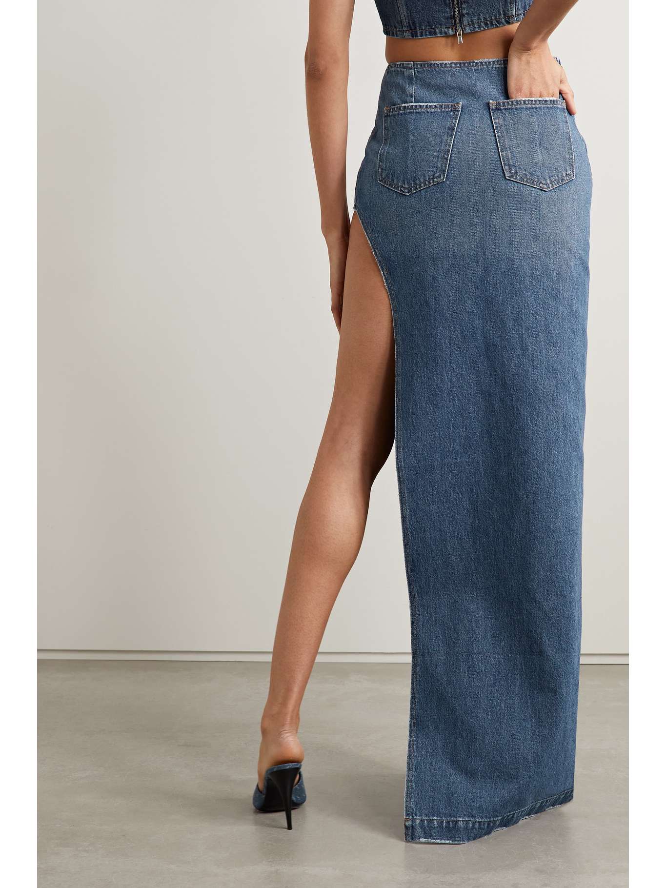 Light denim Denim maxi skirt | MÔNOT | NET-A-PORTER