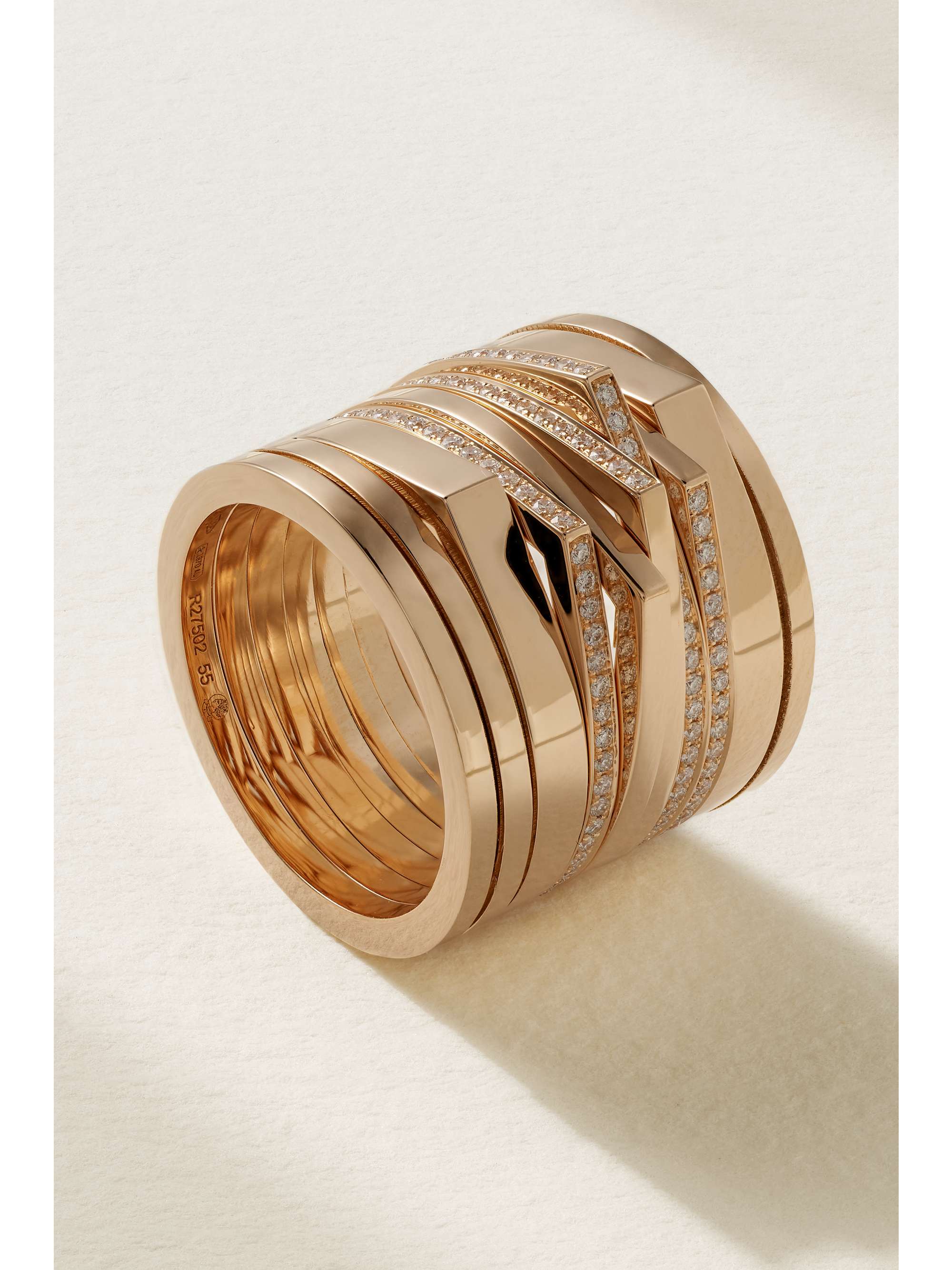 REPOSSI Antifer 18-karat rose gold diamond ring | NET-A-PORTER