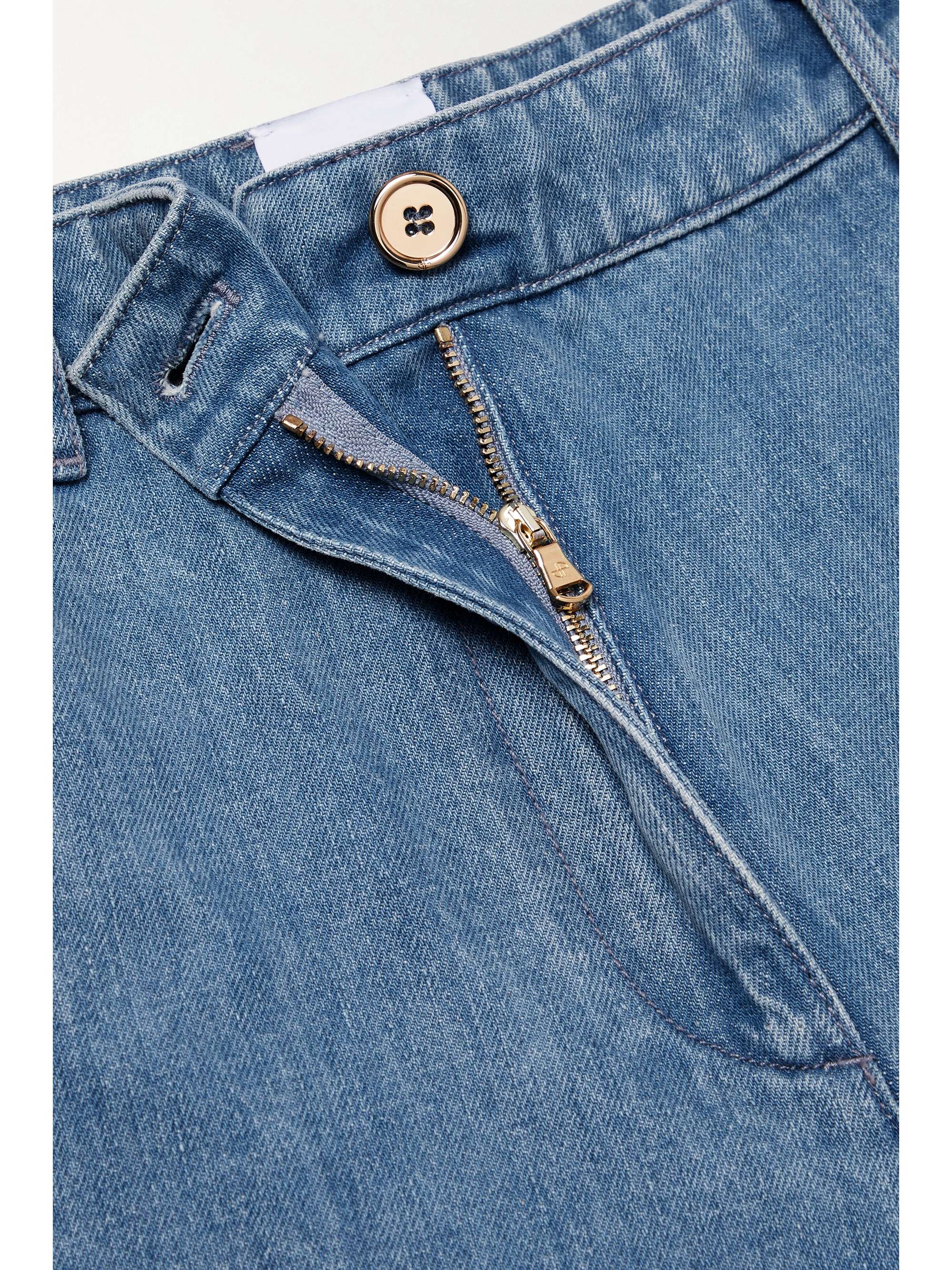 PATOU Paneled mid-rise straight-leg jeans | NET-A-PORTER