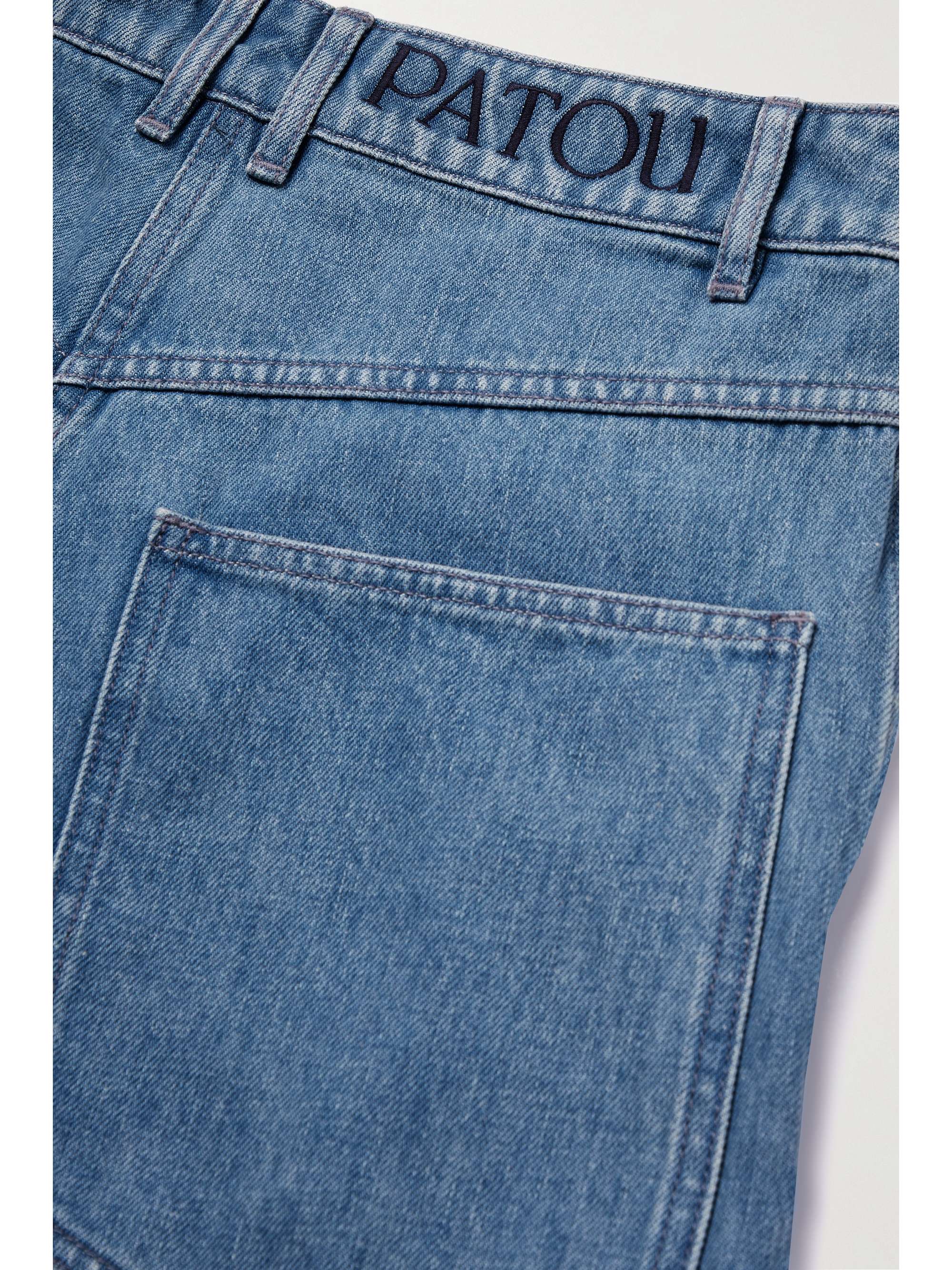 PATOU Paneled mid-rise straight-leg jeans | NET-A-PORTER