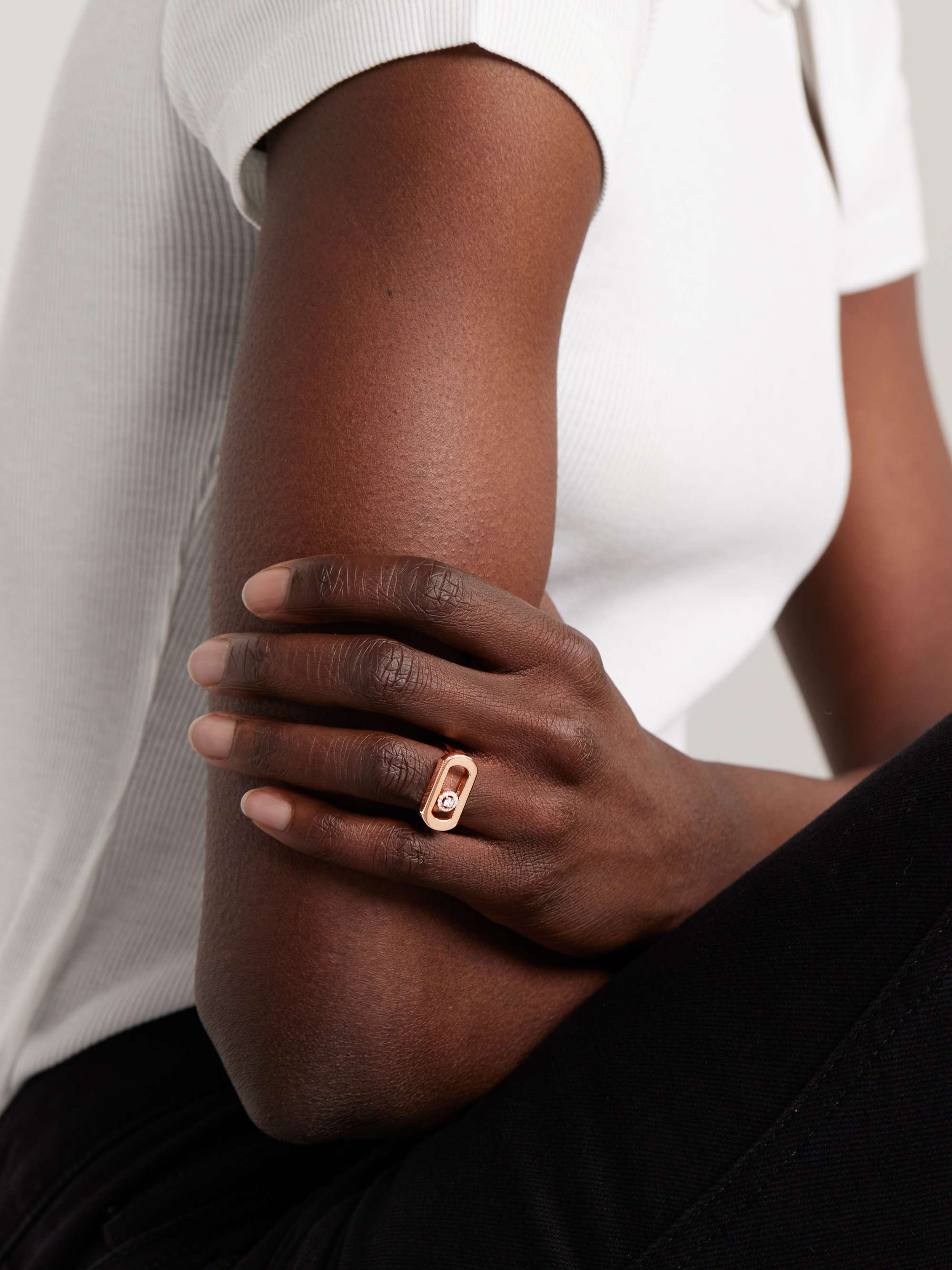 MESSIKA So Move 18-karat rose gold diamond ring | NET-A-PORTER