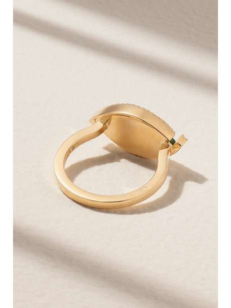 MESSIKA Lucky Eye 18-karat gold malachite ring | NET-A-PORTER