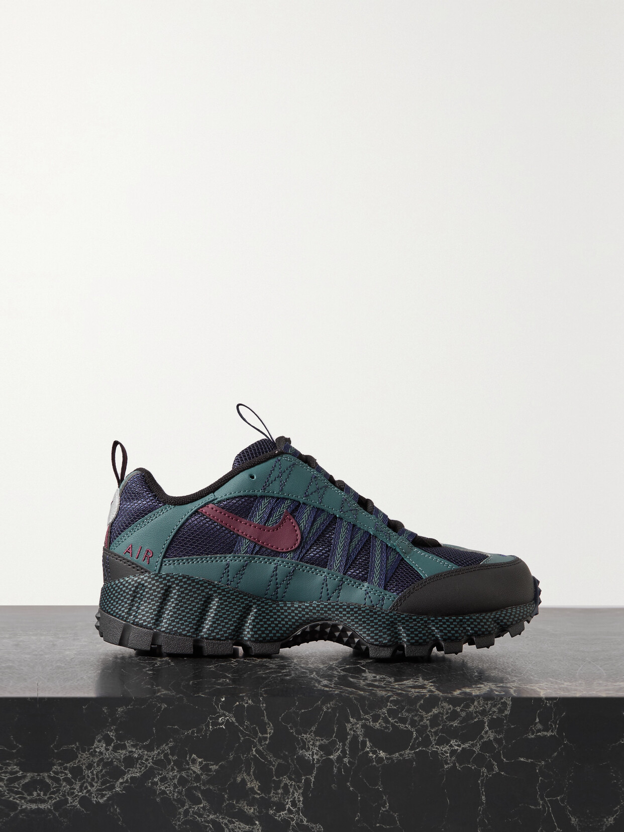 Nike Air Humara Qs Leather-trimmed Mesh Trainers In Green | ModeSens