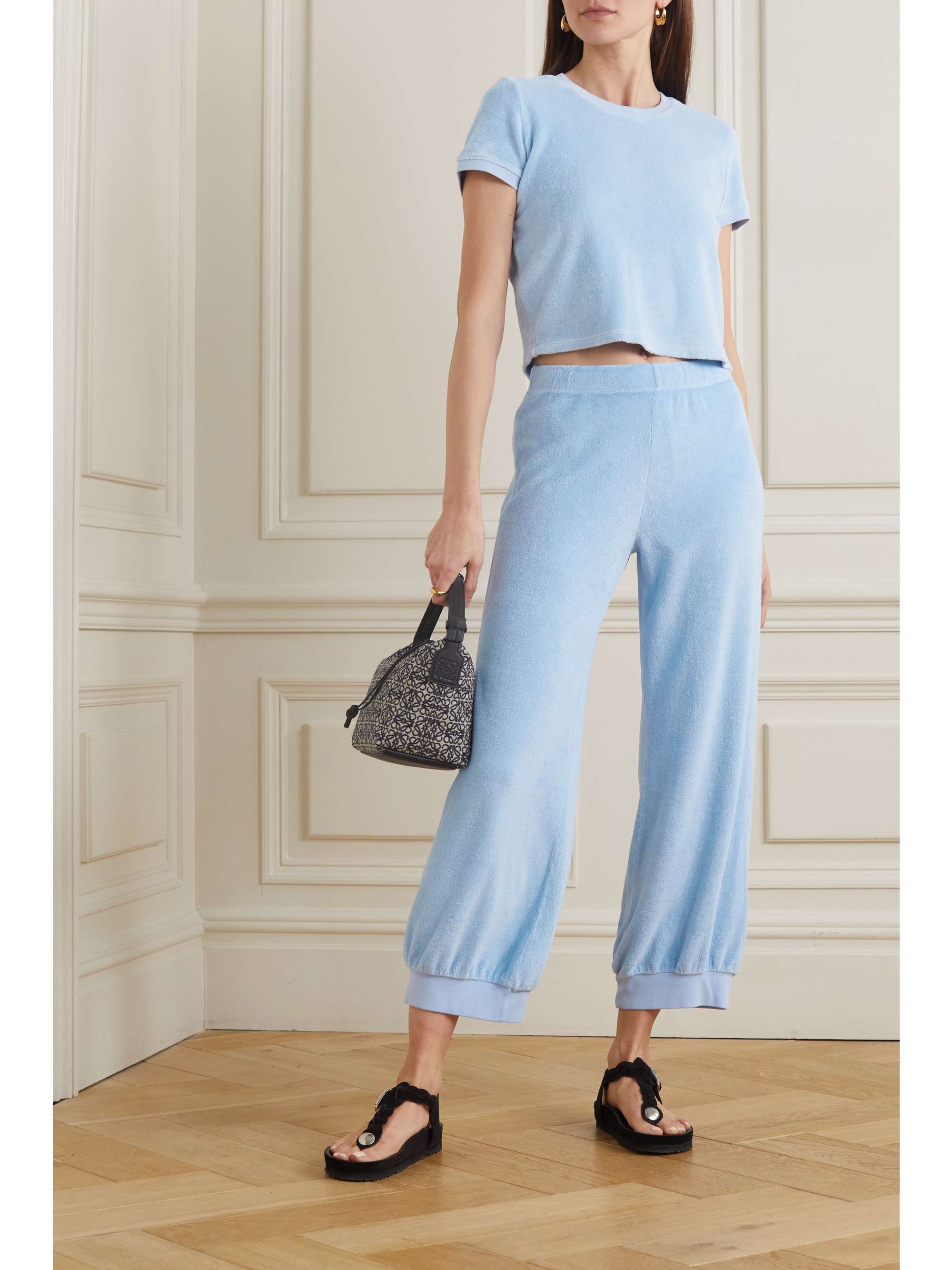 SUZIE KONDI Capri cotton-blend terry T-shirt | NET-A-PORTER