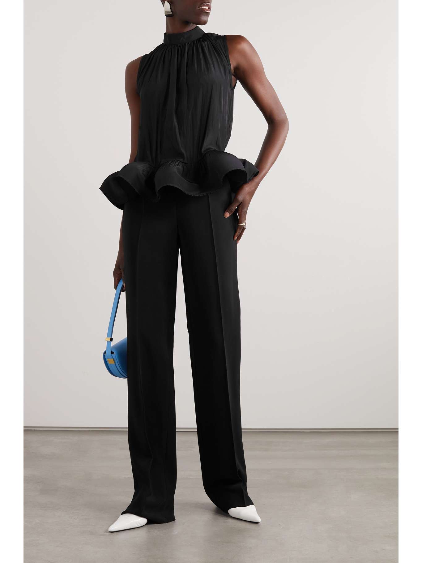 LANVIN Pleated shell blouse | NET-A-PORTER