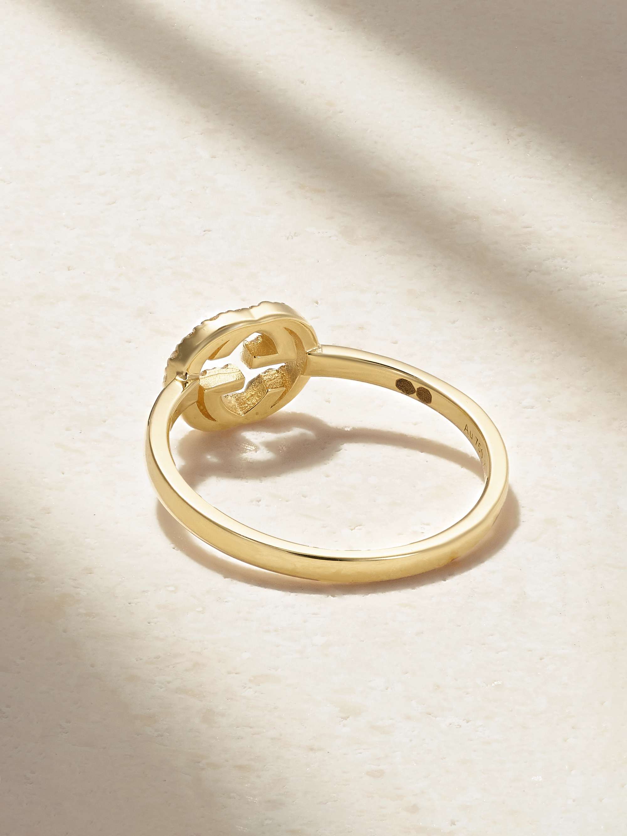 GUCCI GG 18-karat gold diamond ring | NET-A-PORTER
