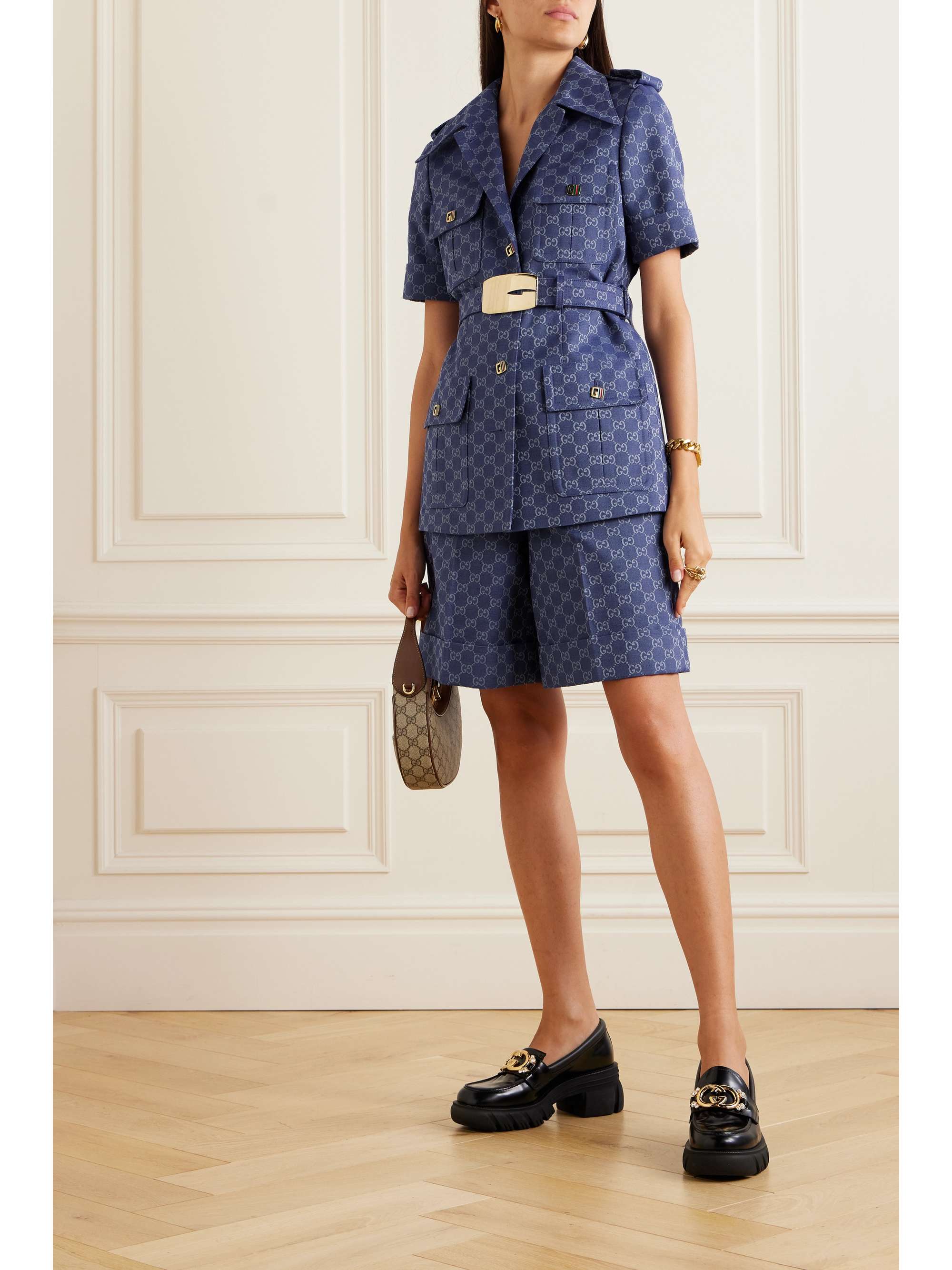 Gucci Cotton Blend Jacquard Shorts Net A Porter