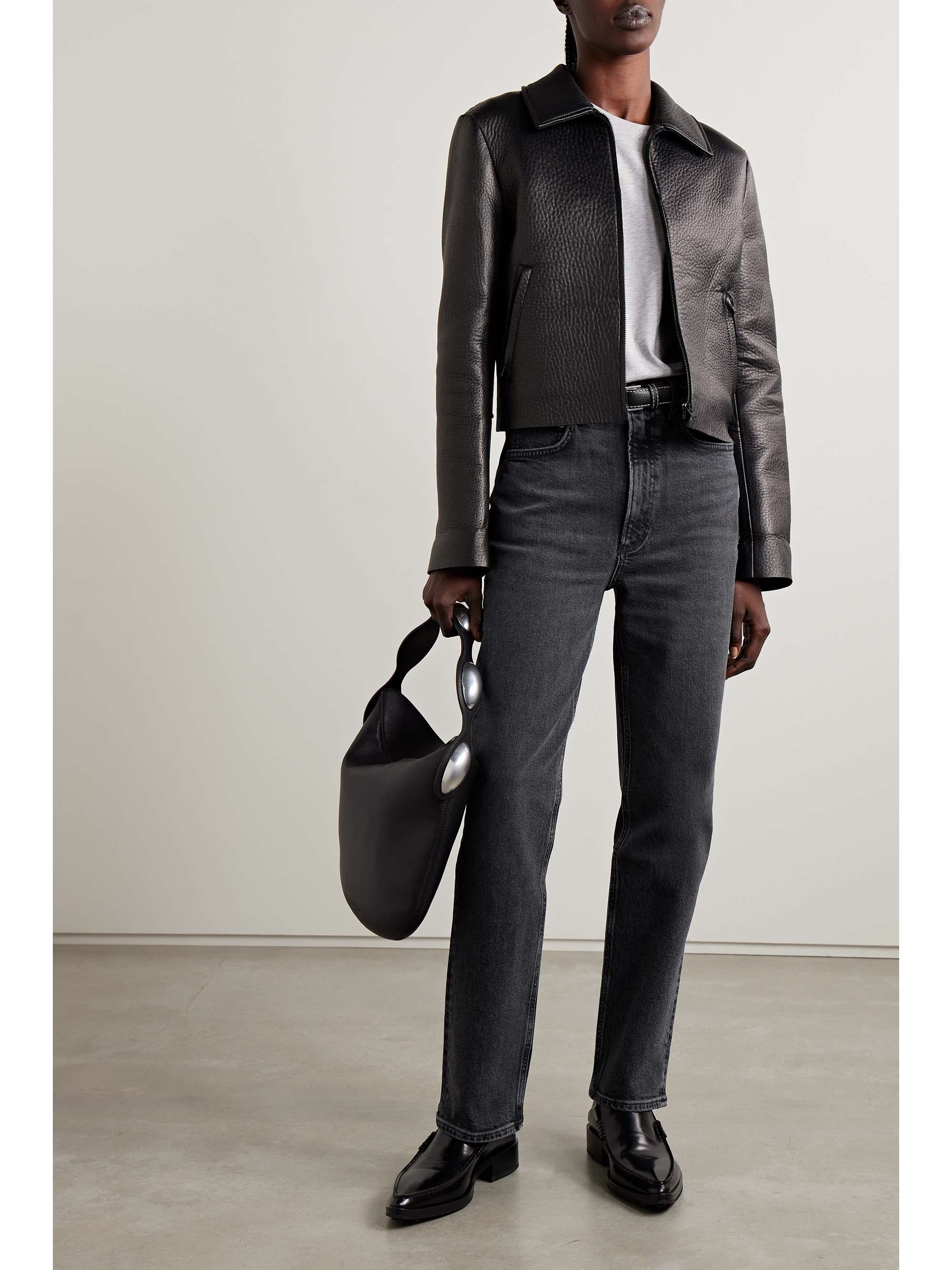 AGOLDE + NET SUSTAIN Stovepipe high-rise straight-leg organic jeans ...