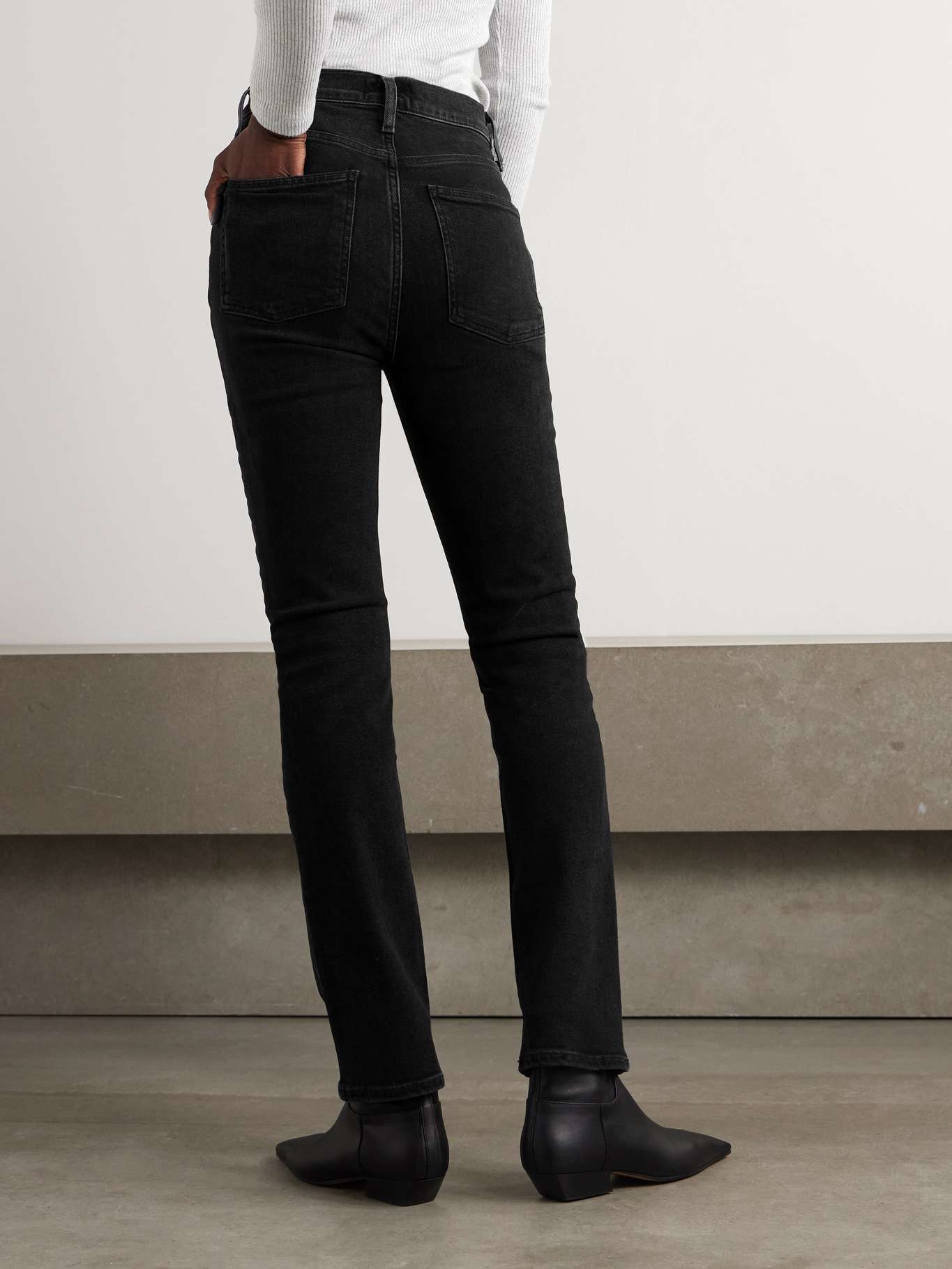 AGOLDE + NET SUSTAIN Freya high-rise slim-leg organic jeans | NET-A-PORTER