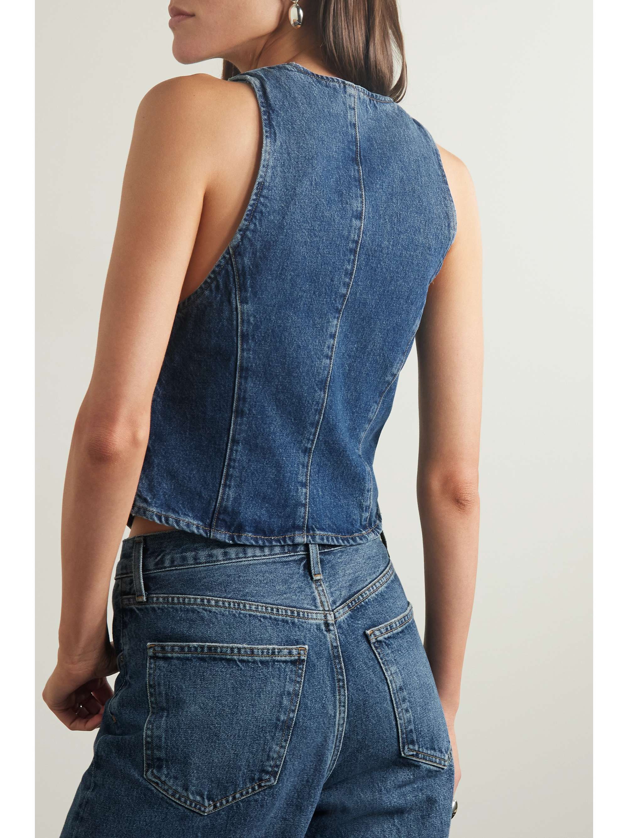 AGOLDE + NET SUSTAIN Heller organic denim vest | NET-A-PORTER