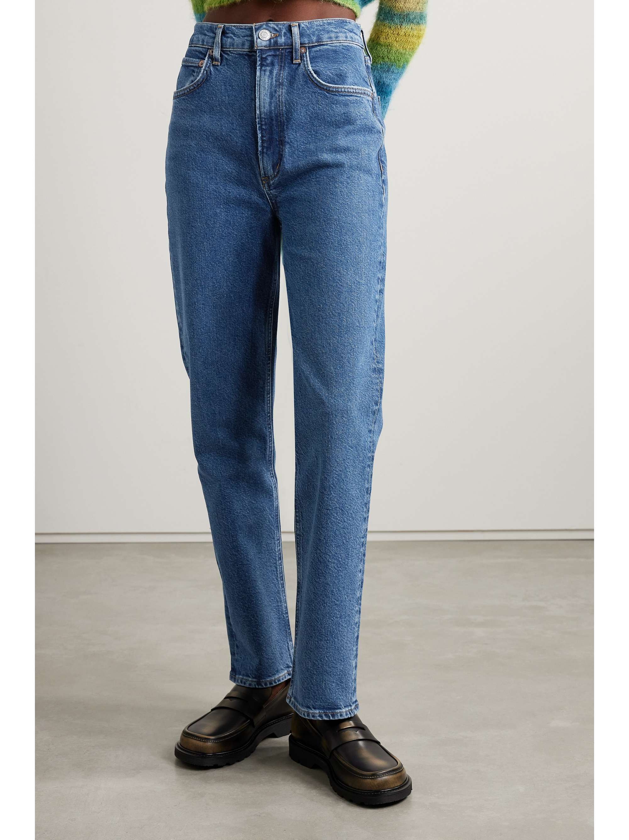 AGOLDE + NET SUSTAIN High Rise Stovepipe straight-leg organic jeans ...