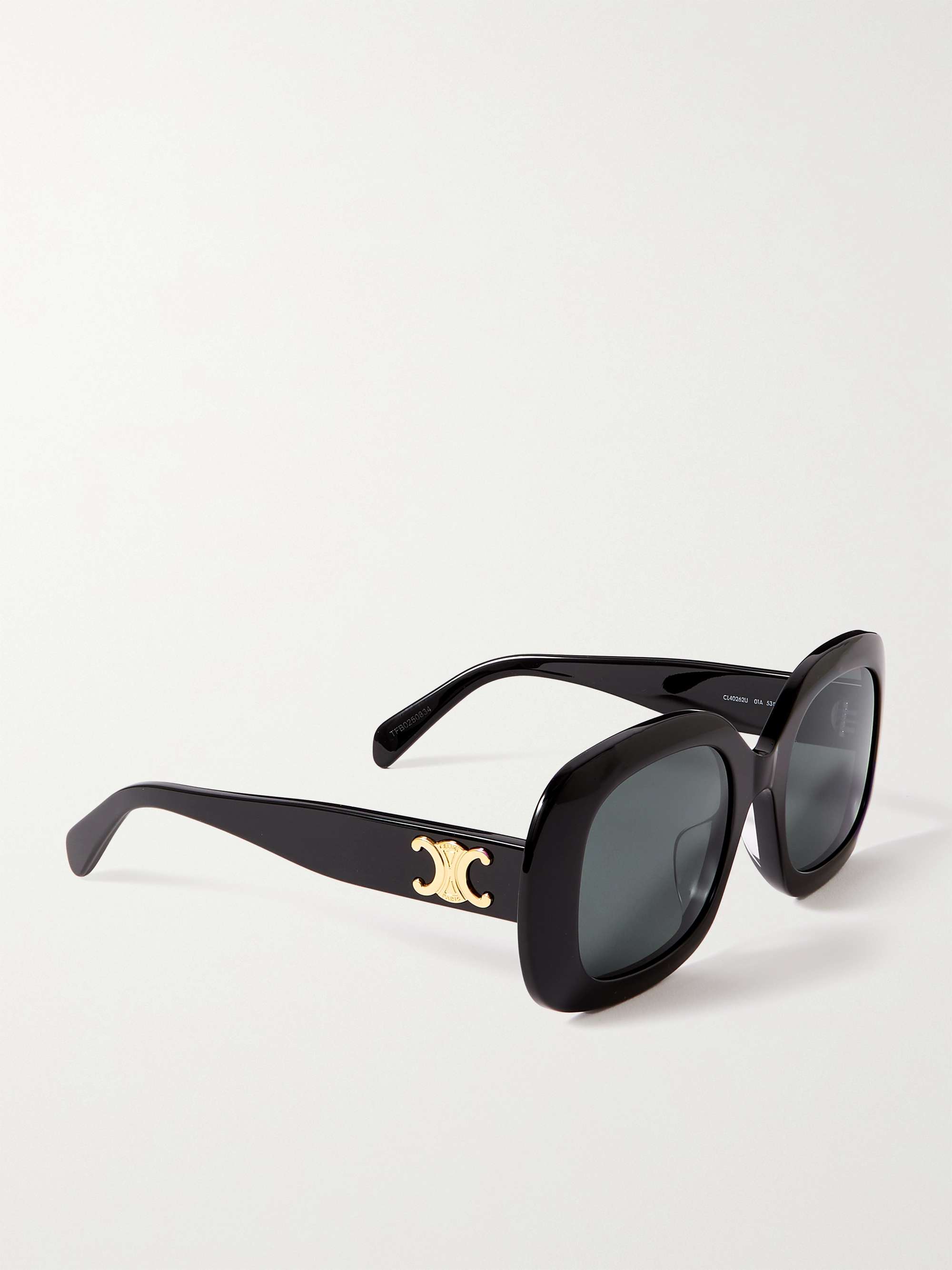 CELINE EYEWEAR Triomphe oval-frame acetate sunglasses | NET-A-PORTER