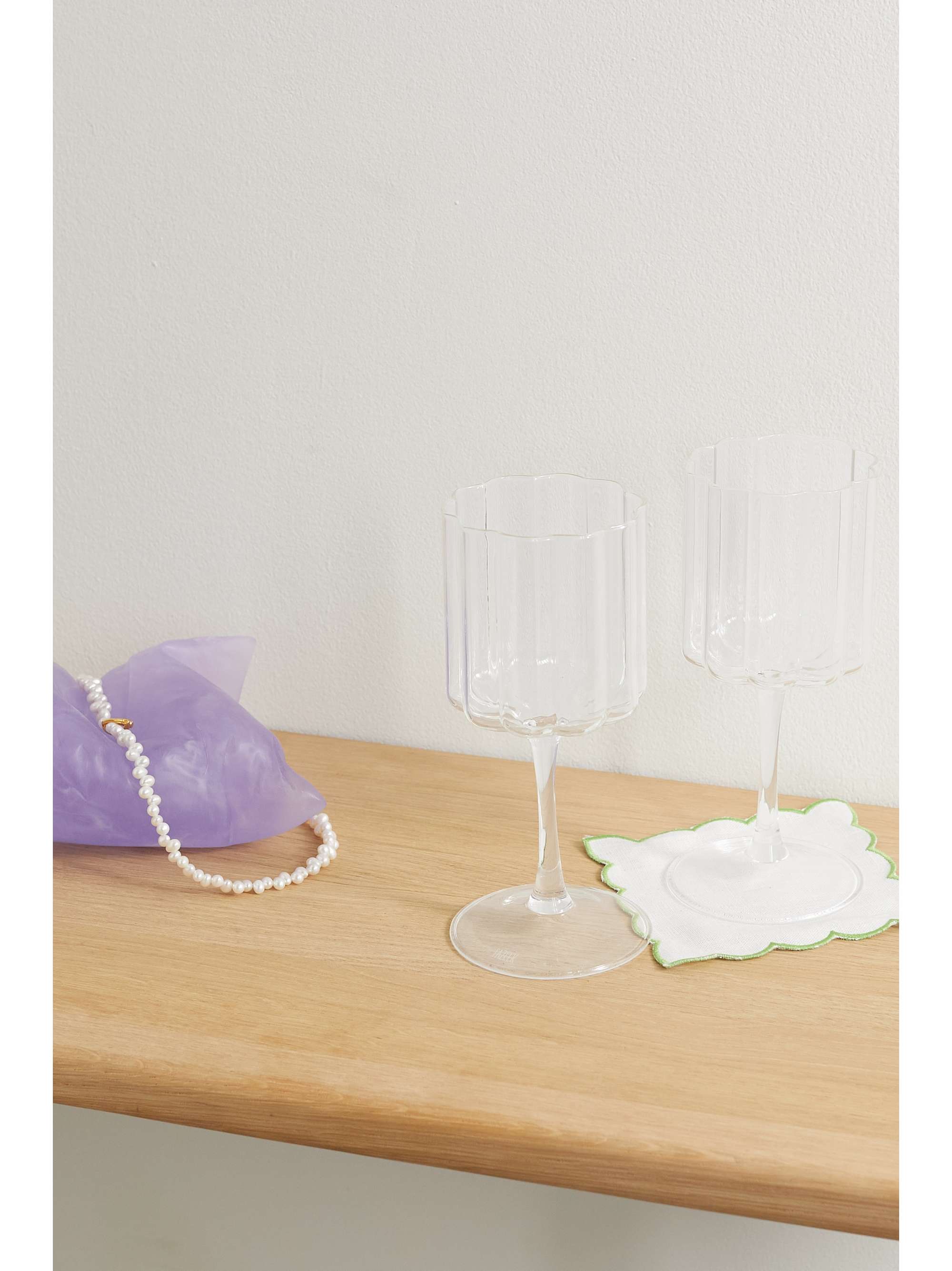 FAZEEK Wave set of two wine glasses | NET-A-PORTER