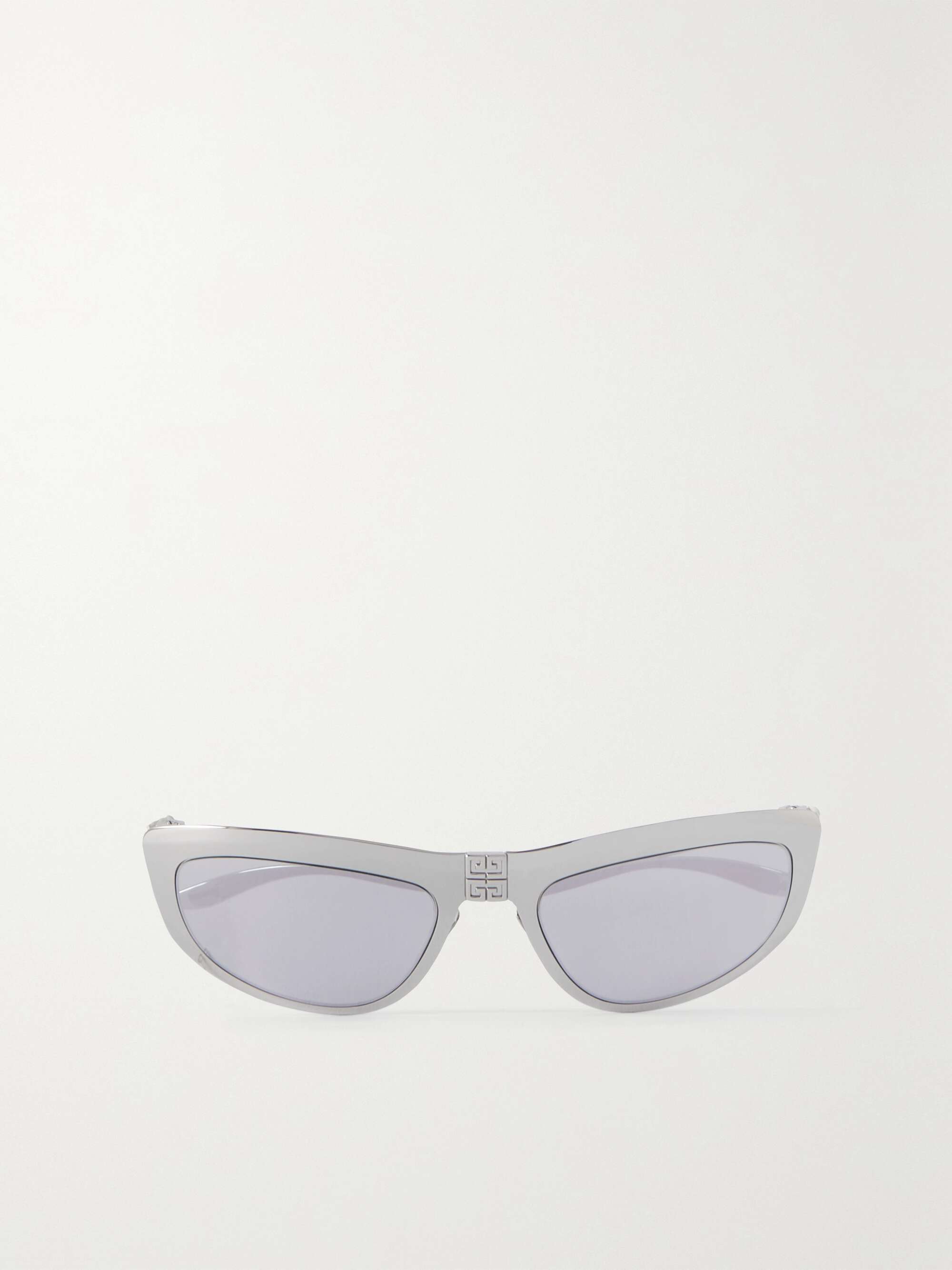 GIVENCHY EYEWEAR Mirrored D-frame silver-tone sunglasses | NET-A-PORTER