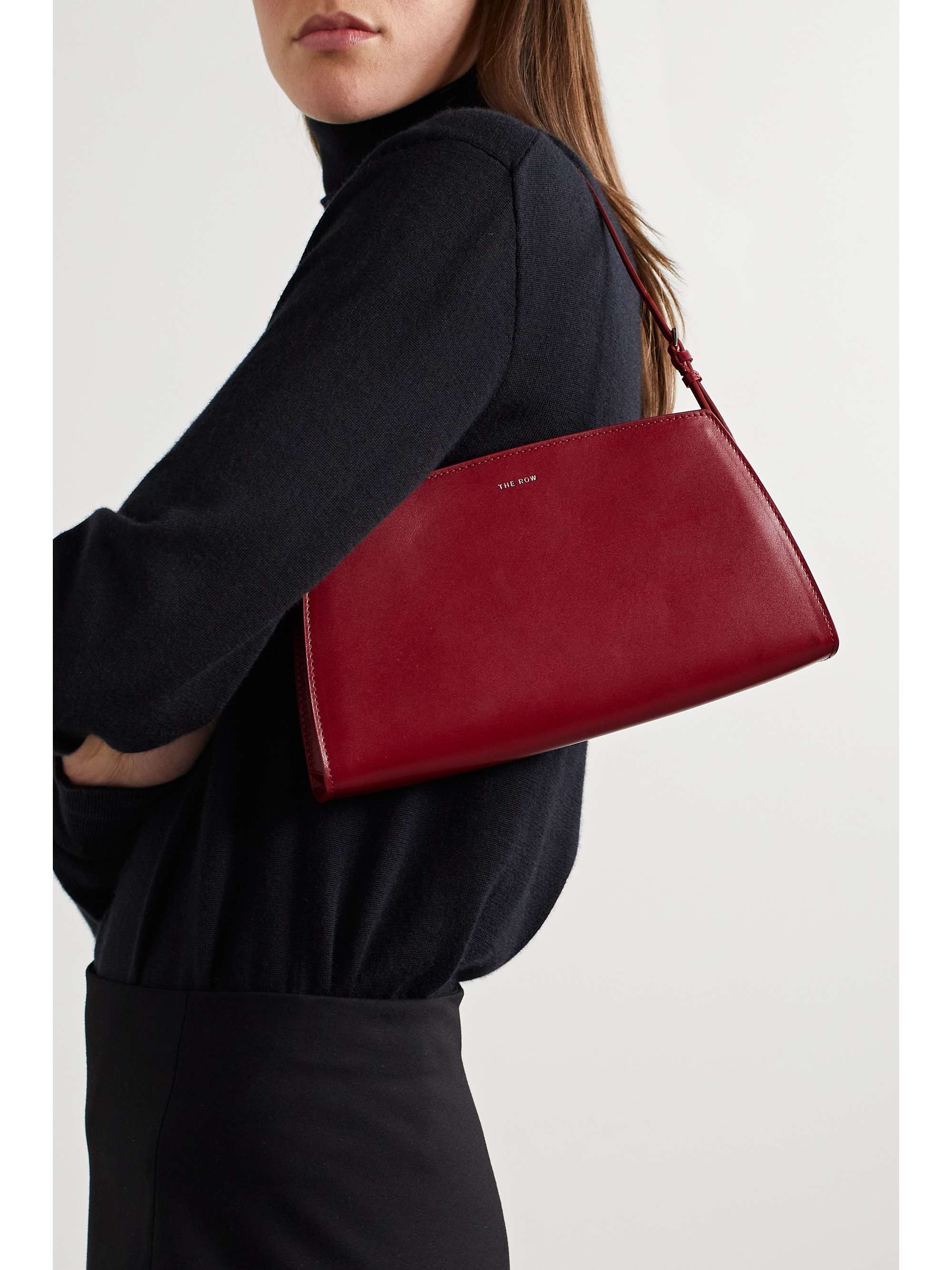 THE ROW Dalia glossed-leather shoulder bag | NET-A-PORTER