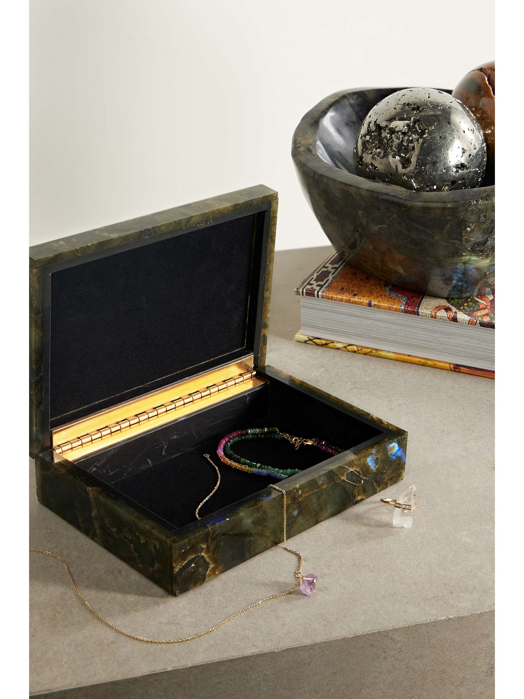 JIA JIA Medium laboradorite jewelry box | NET-A-PORTER