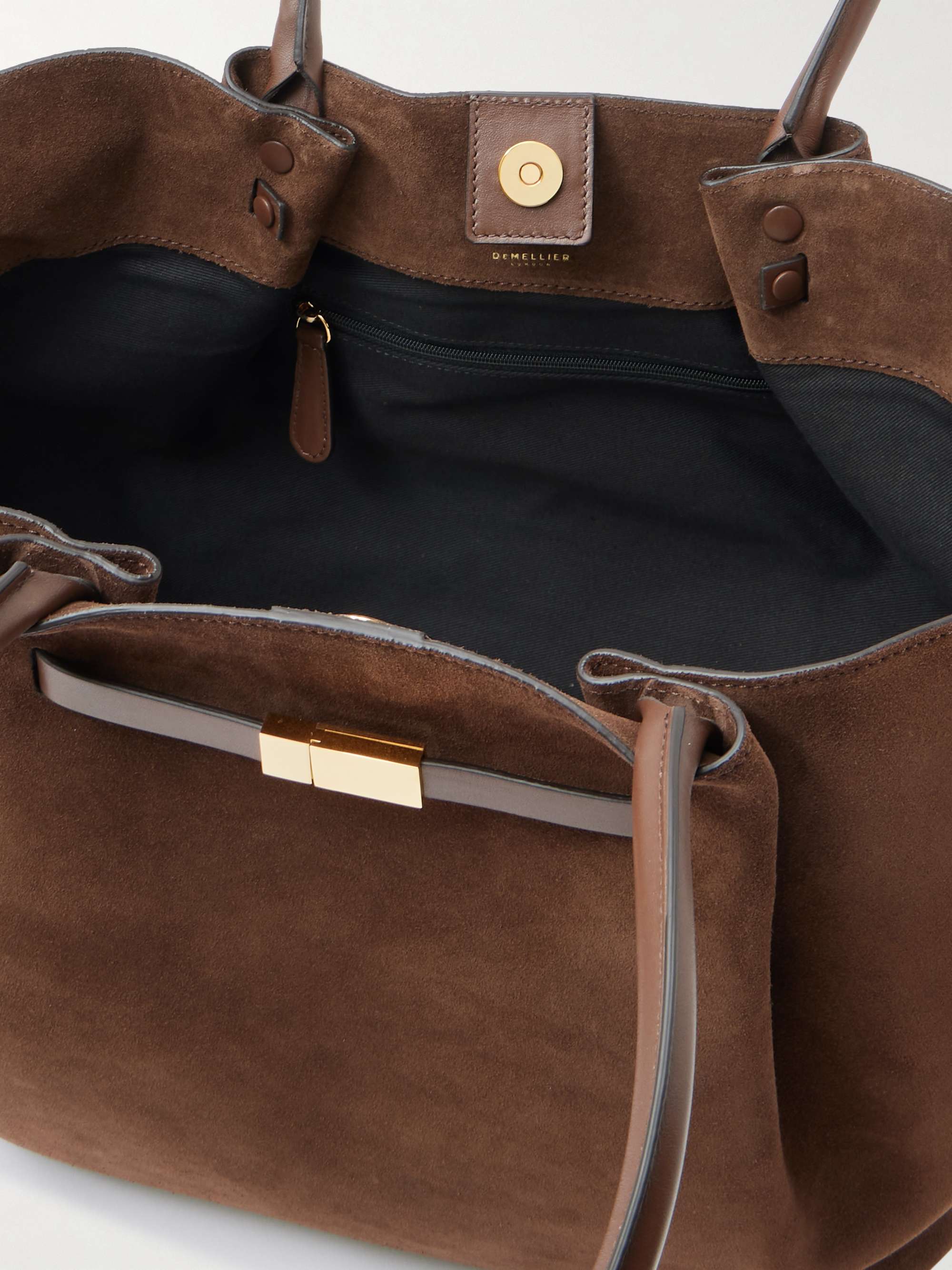 DEMELLIER + NET SUSTAIN New York large suede tote | NET-A-PORTER