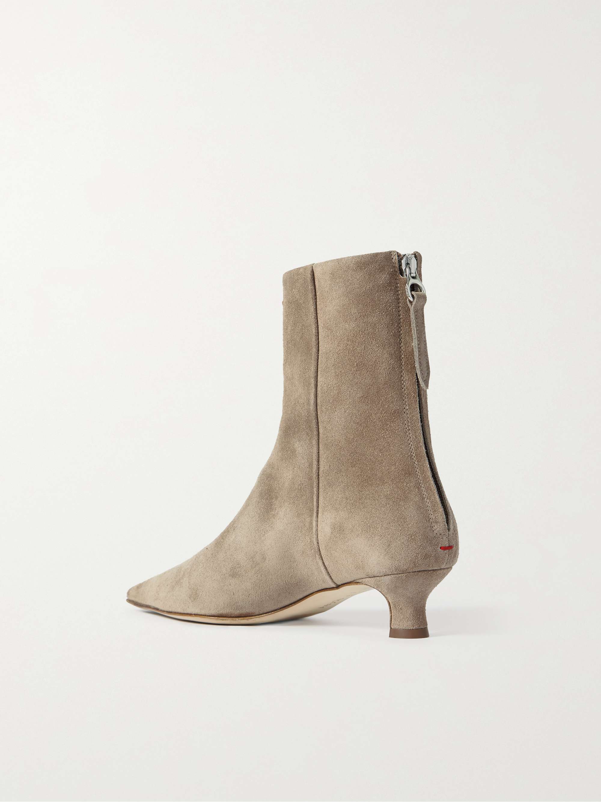 AEYDE Zoe suede point-toe ankle boots | NET-A-PORTER