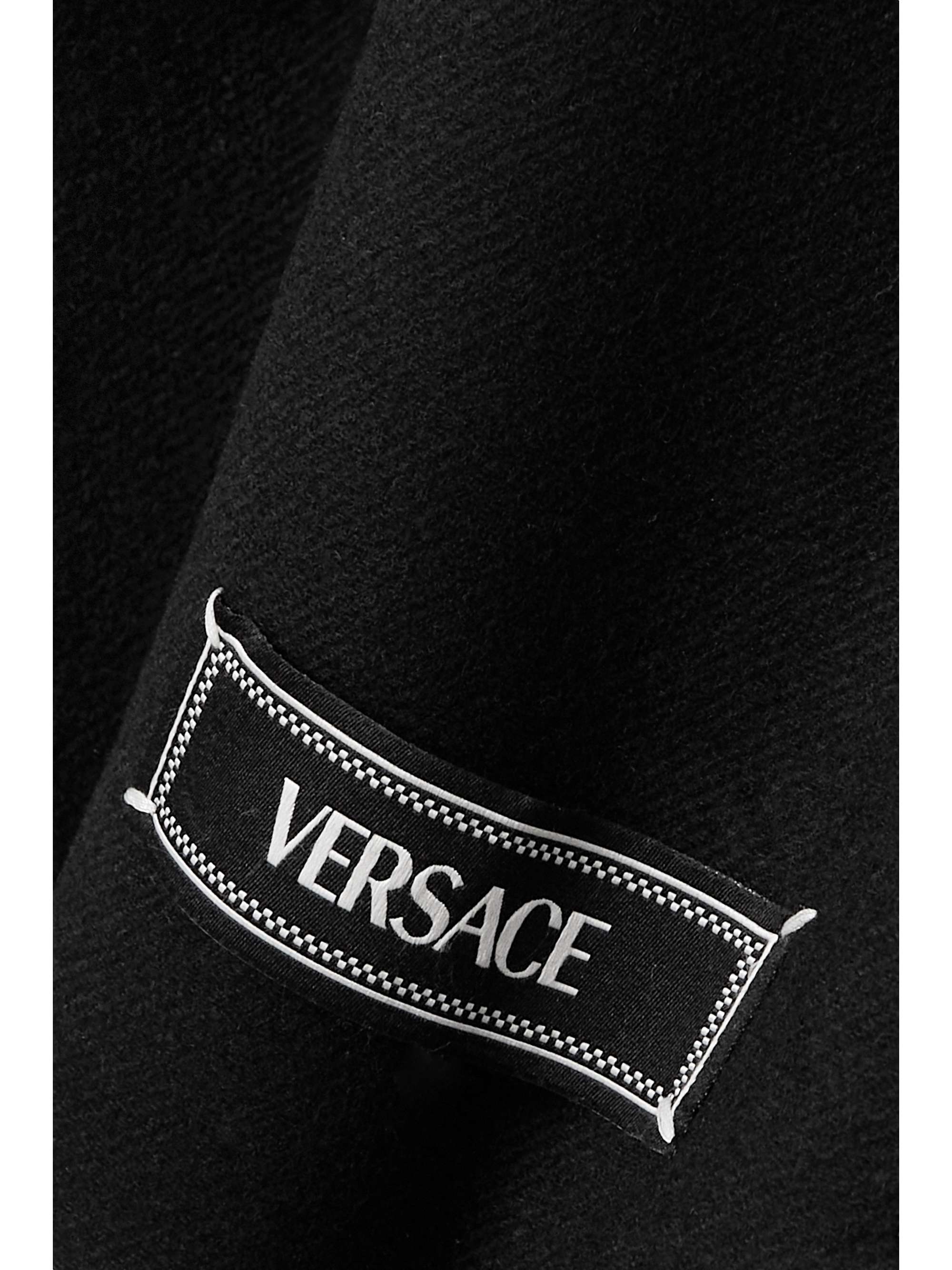 VERSACE Icons appliquéd wool-blend coat | NET-A-PORTER