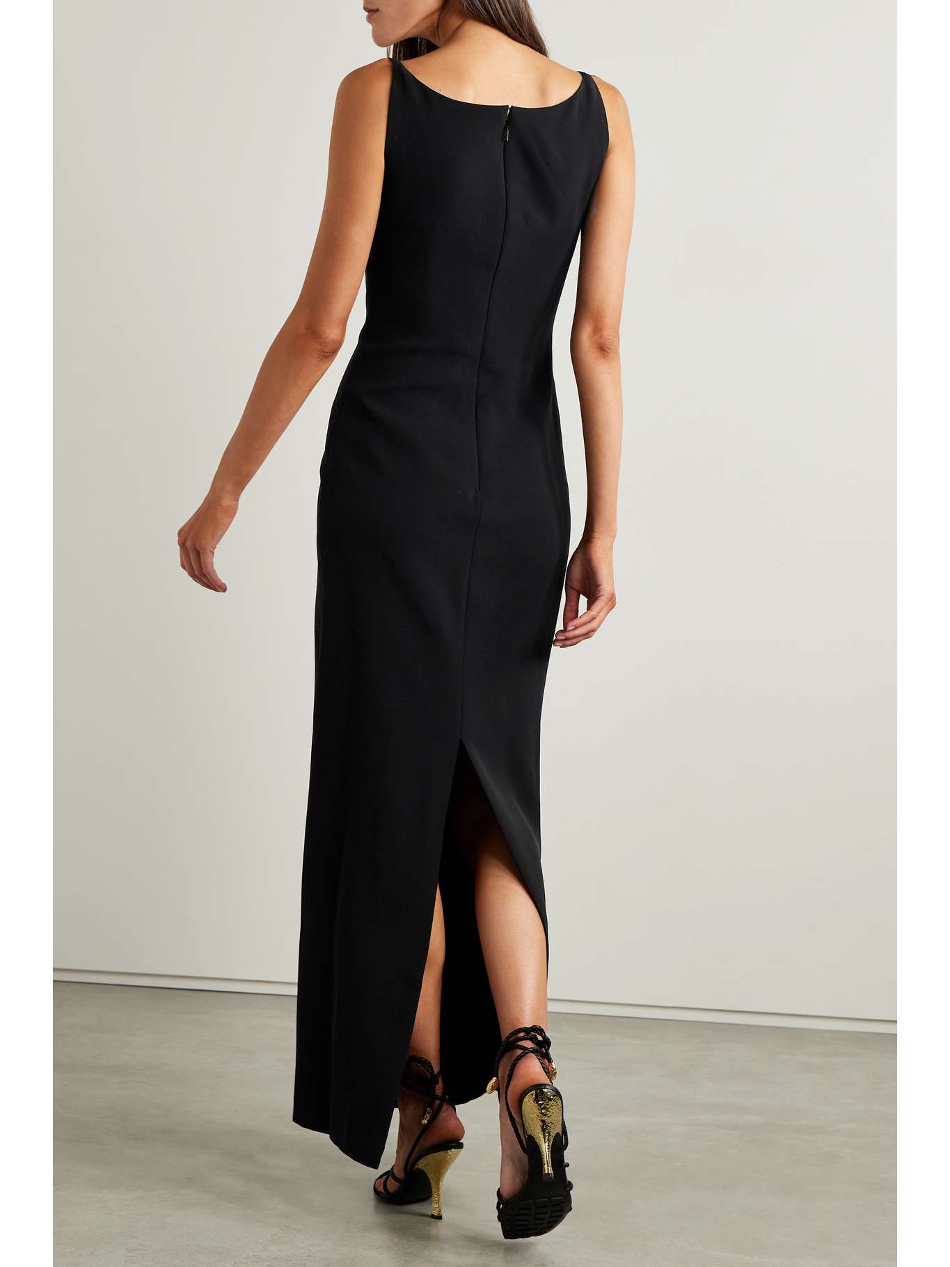 VERSACE Icons embellished silk-cady maxi dress | NET-A-PORTER