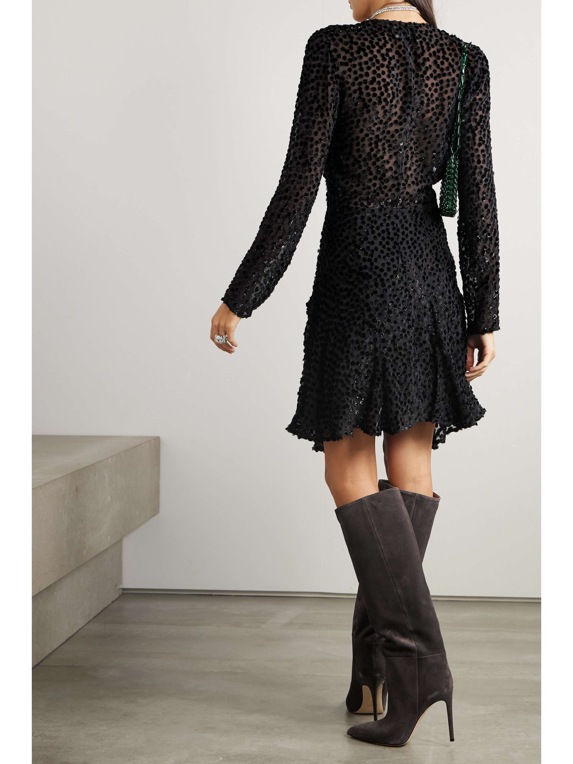ISABEL MARANT Usmara metallic devoré-velvet mini dress | NET-A-PORTER