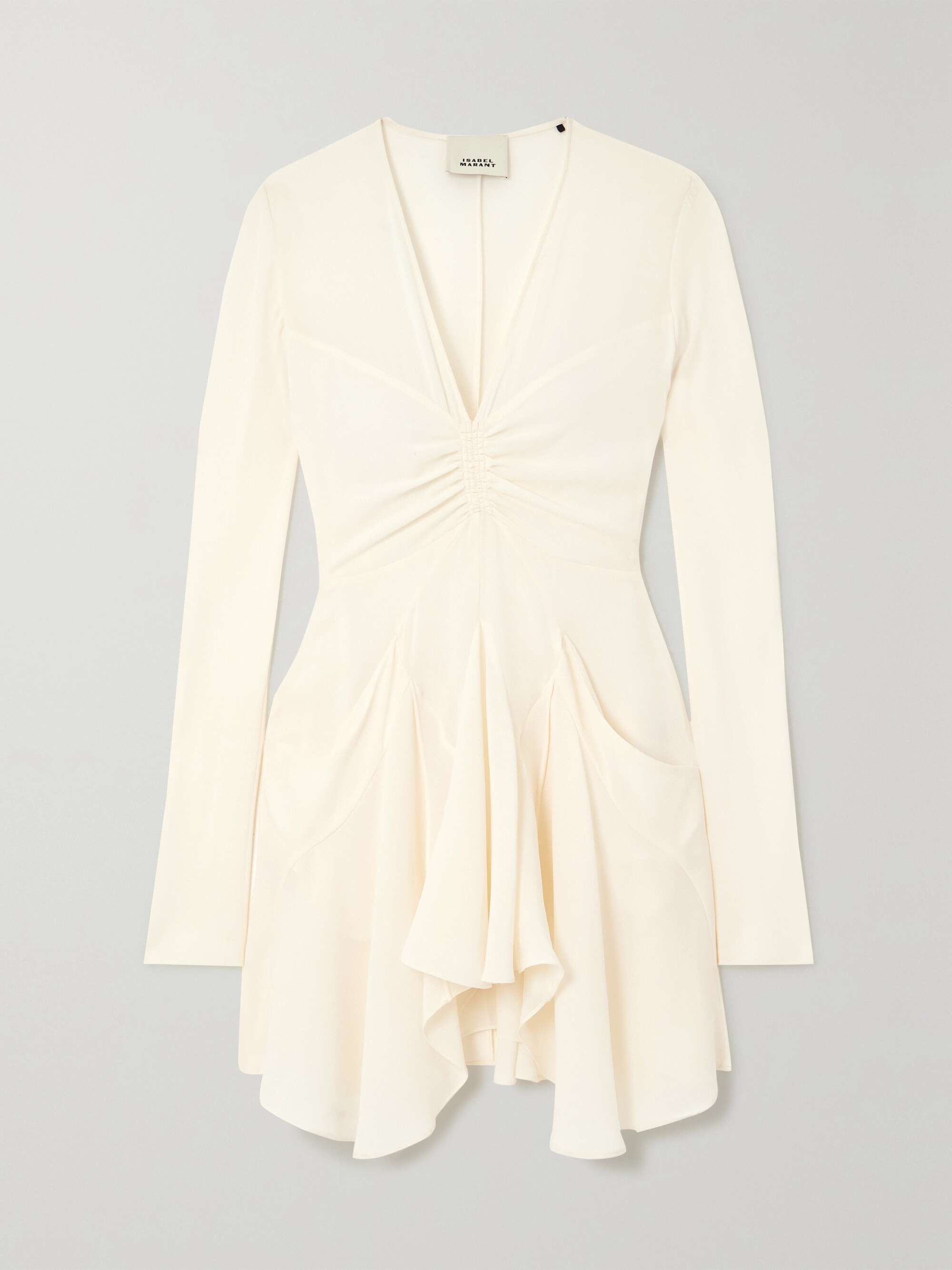 ISABEL MARANT Usmara gathered crepe mini dress | NET-A-PORTER