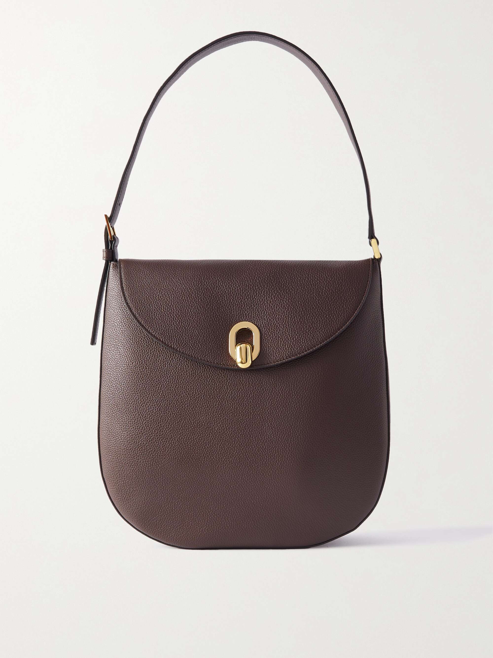 SAVETTE Tondo large textured-leather shoulder bag | NET-A-PORTER