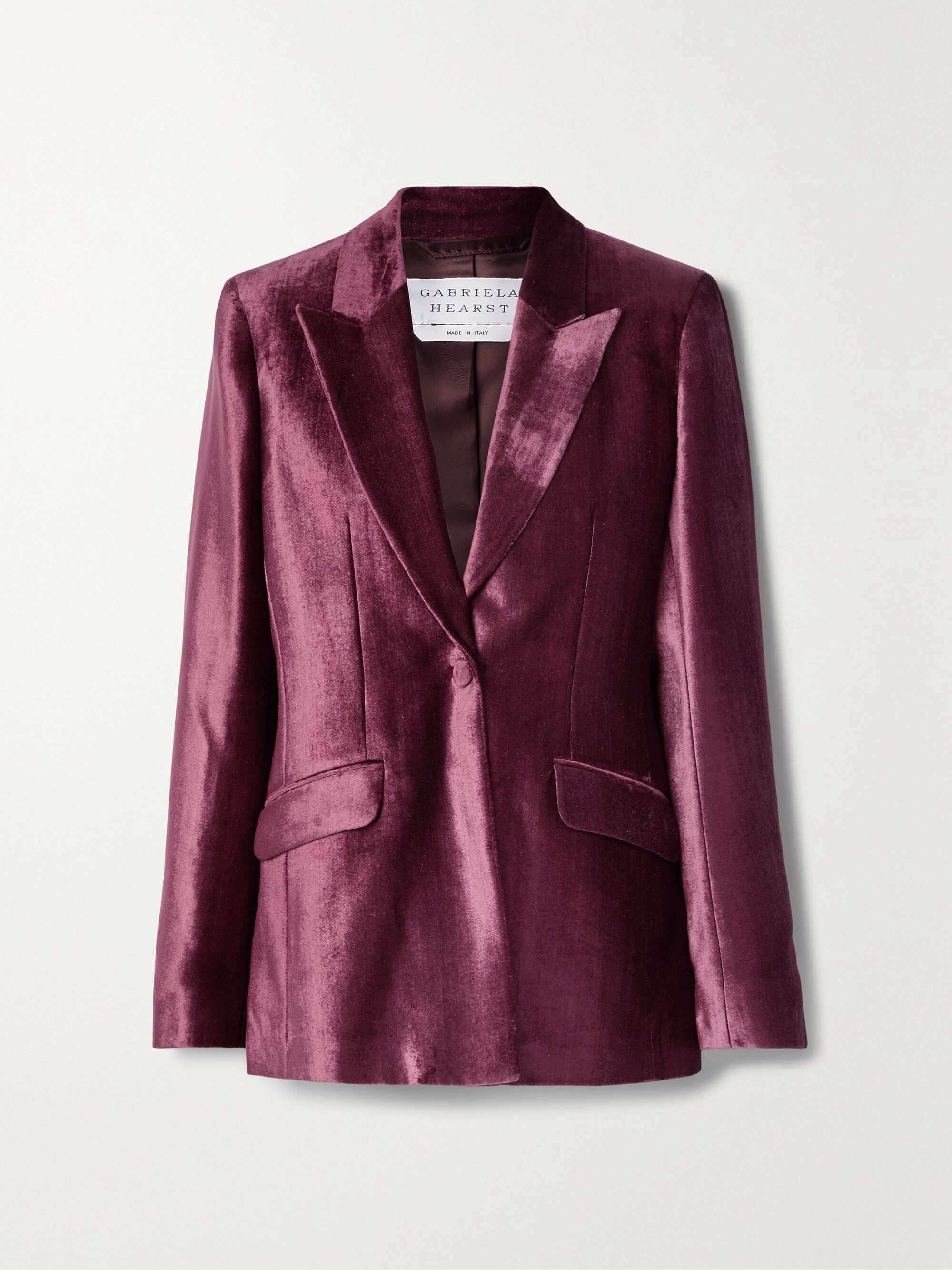 GABRIELA HEARST + NET SUSTAIN Leary organic silk-velvet blazer | NET-A ...