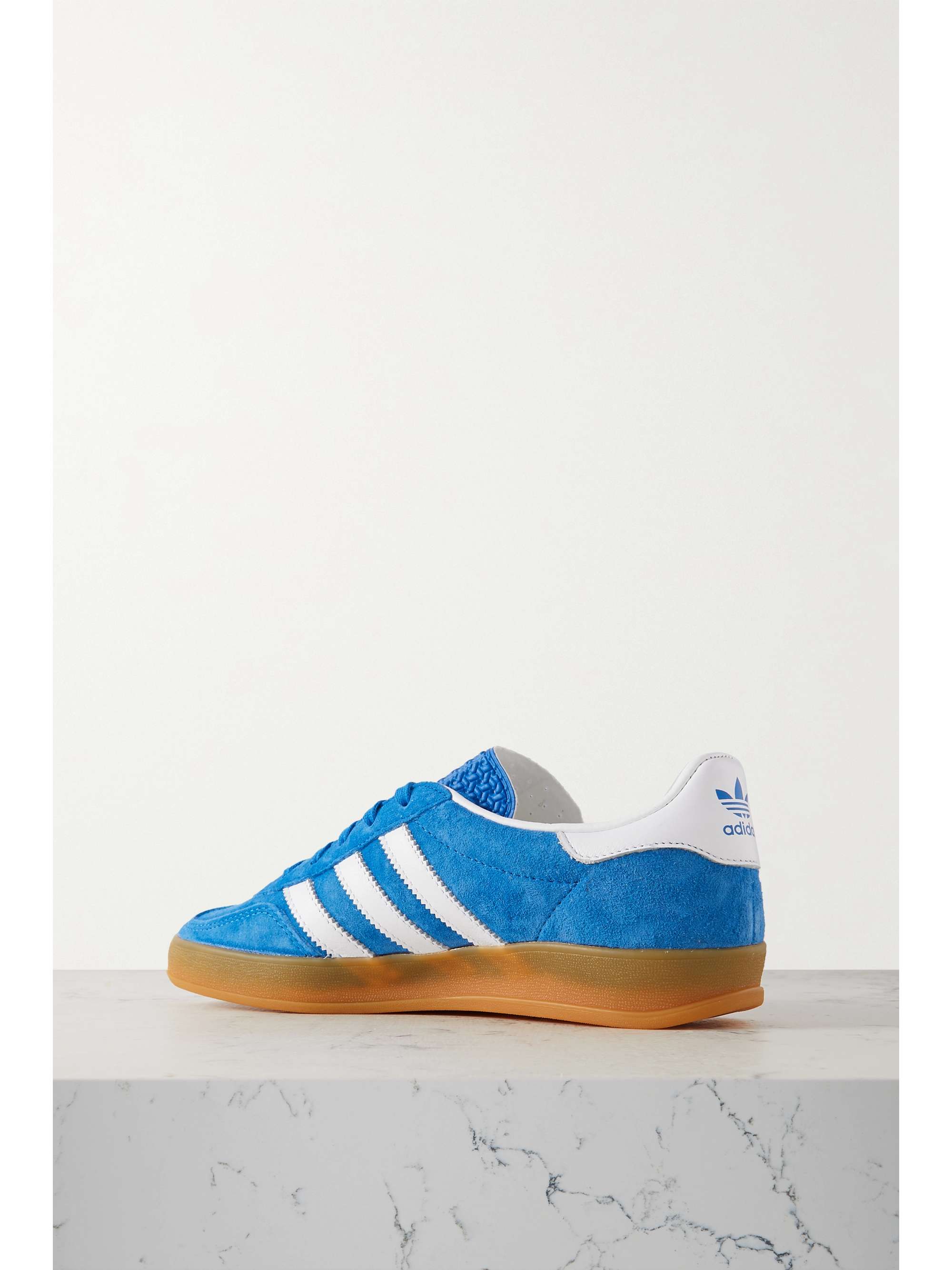 ADIDAS ORIGINALS Gazelle Indoor leather-trimmed suede sneakers | NET-A ...