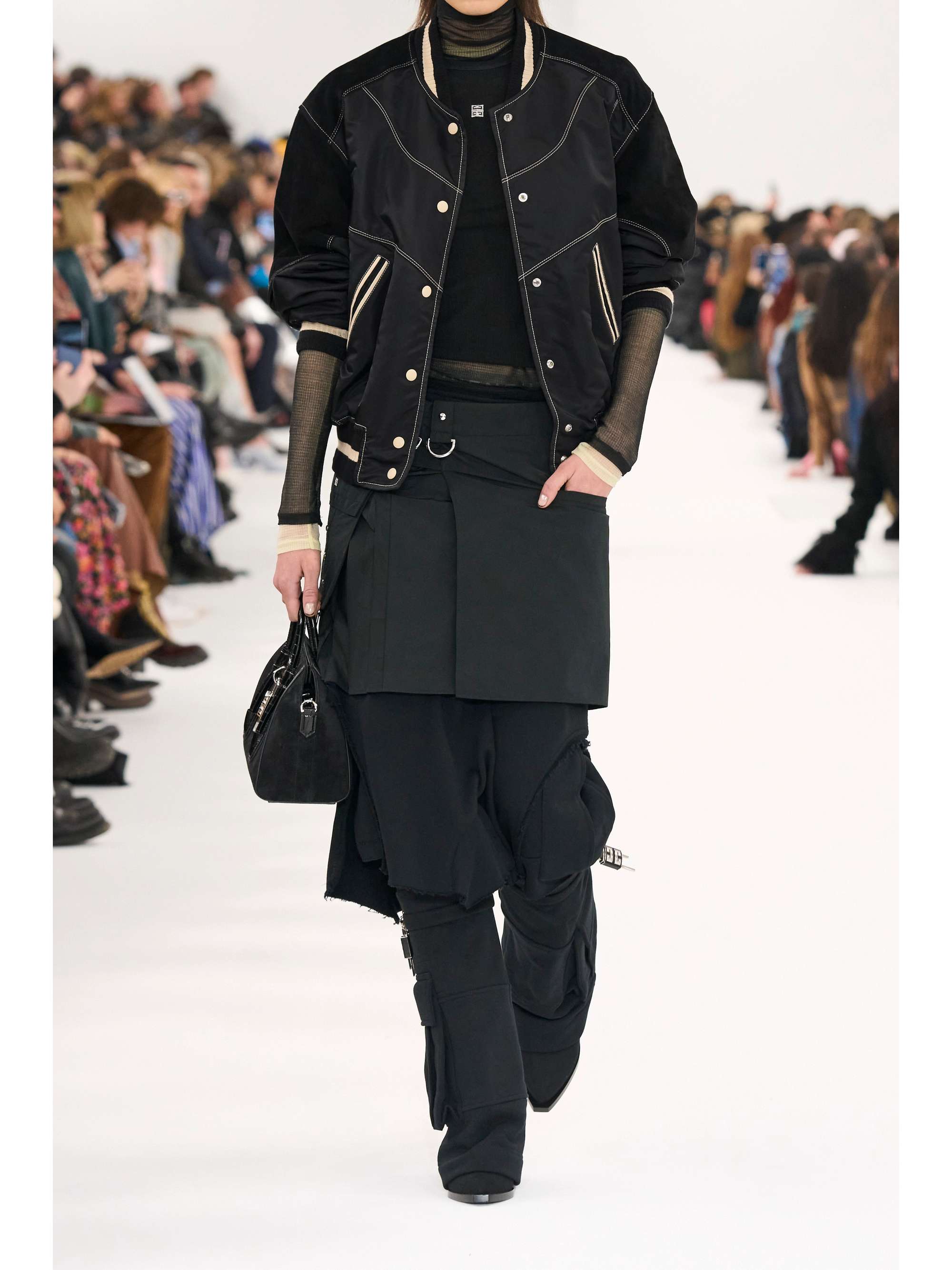 GIVENCHY Suede-paneled padded shell bomber jacket | NET-A-PORTER