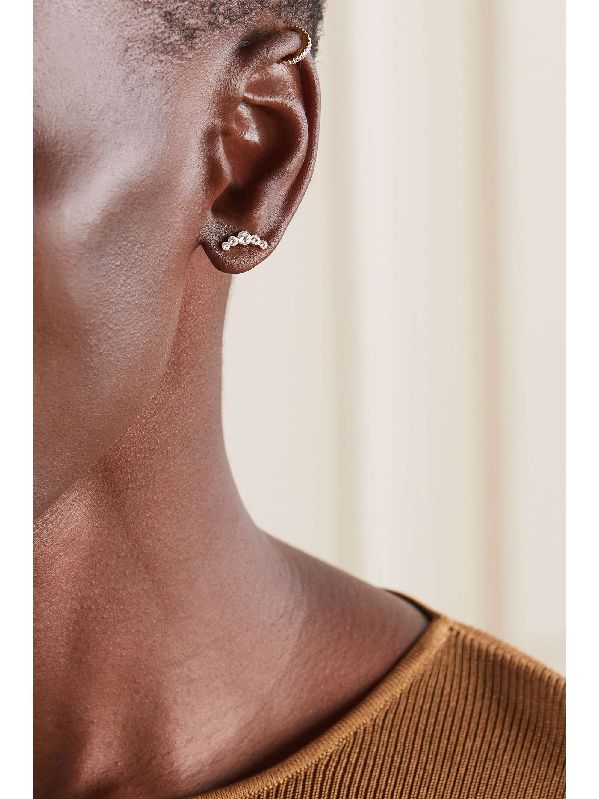 MARIA TASH 14-karat gold diamond single earring | NET-A-PORTER