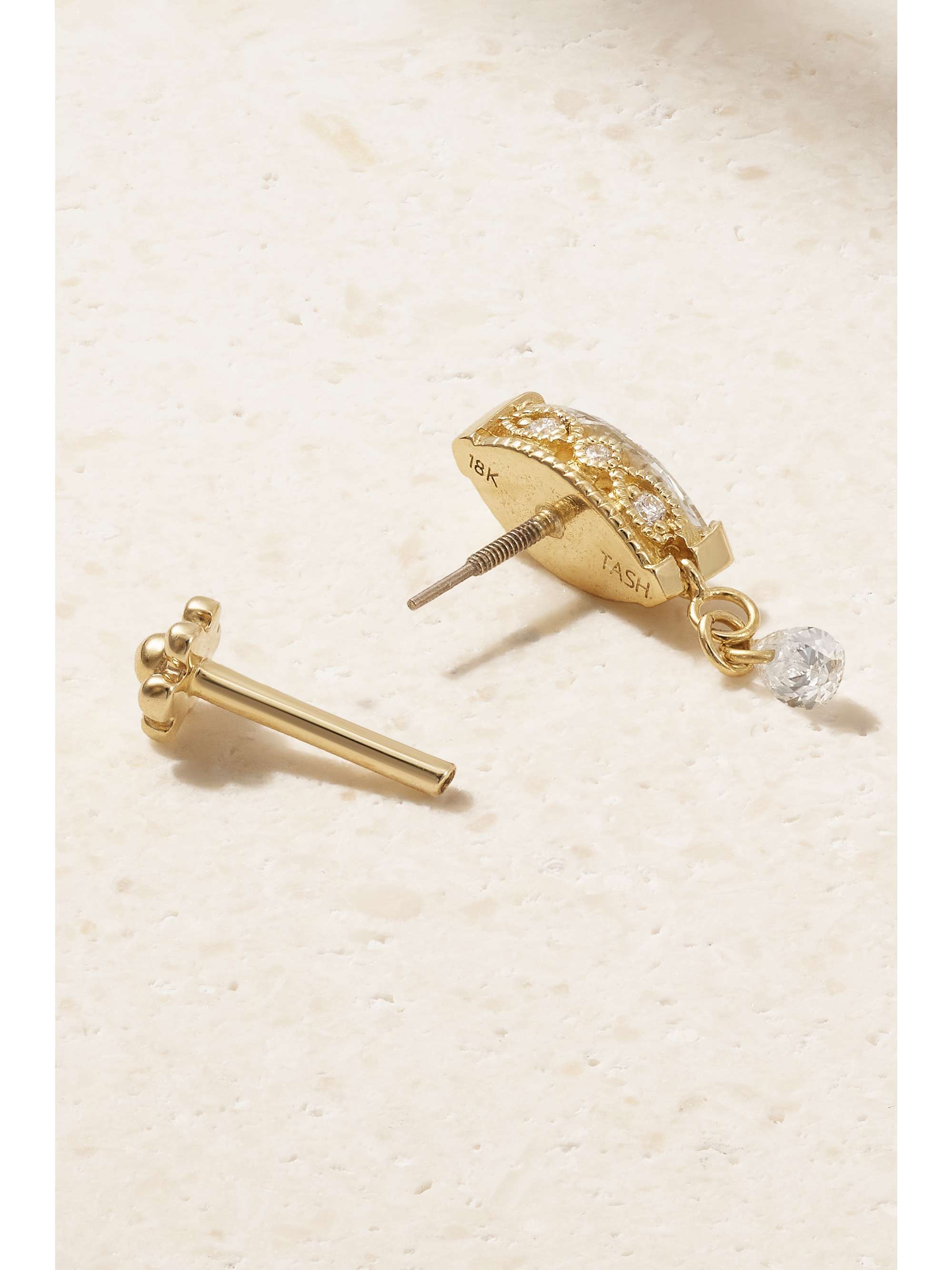 MARIA TASH 18-karat gold diamond single earring | NET-A-PORTER