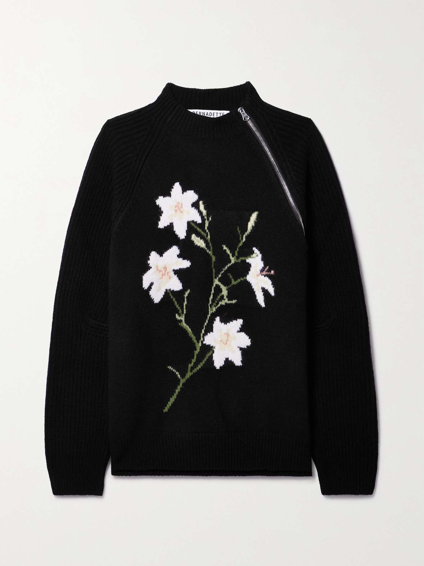 BERNADETTE Valentina ribbed instarsia wool sweater | NET-A-PORTER