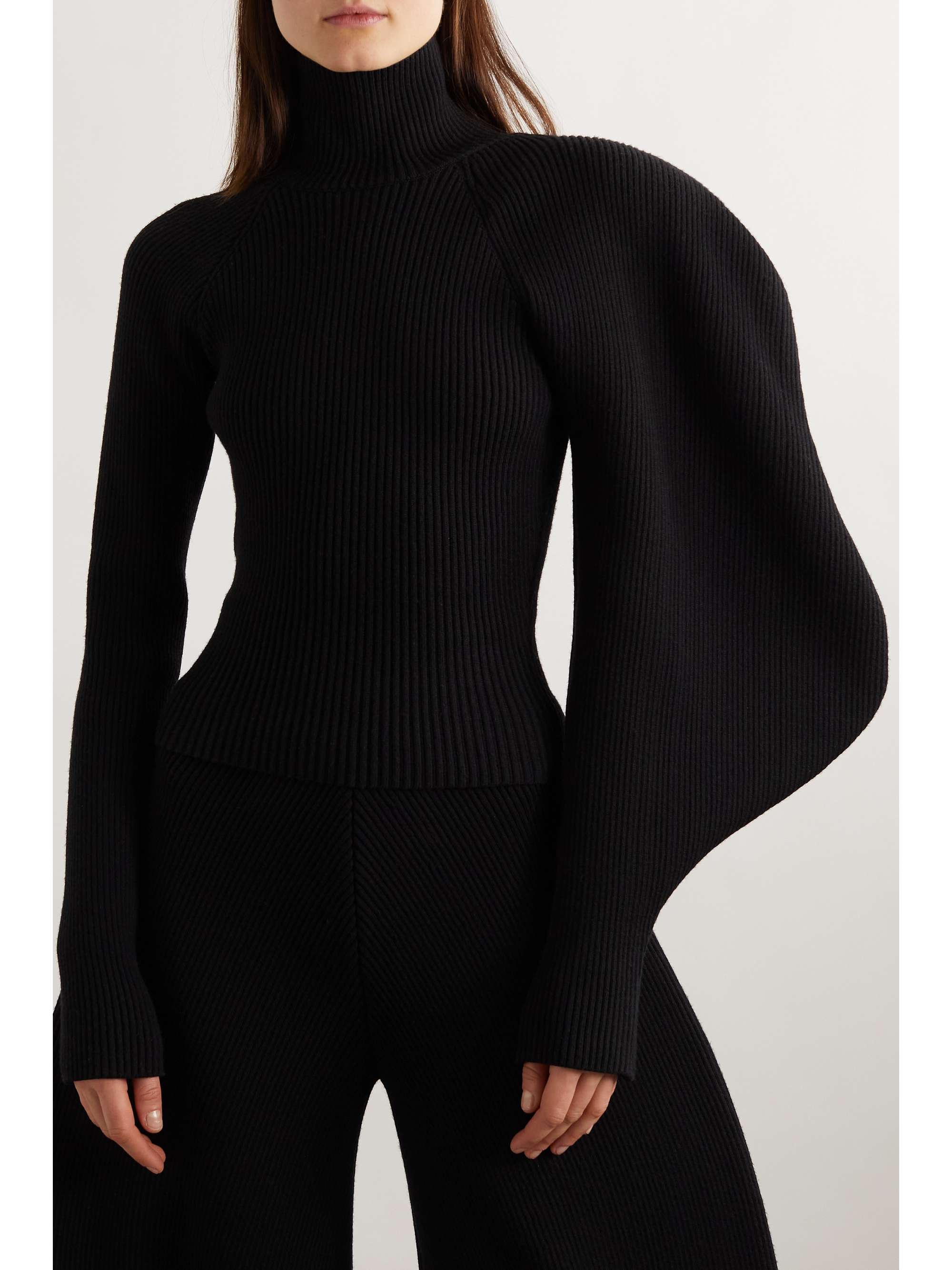 ALAÏA Ribbed wool-blend turtleneck sweater | NET-A-PORTER