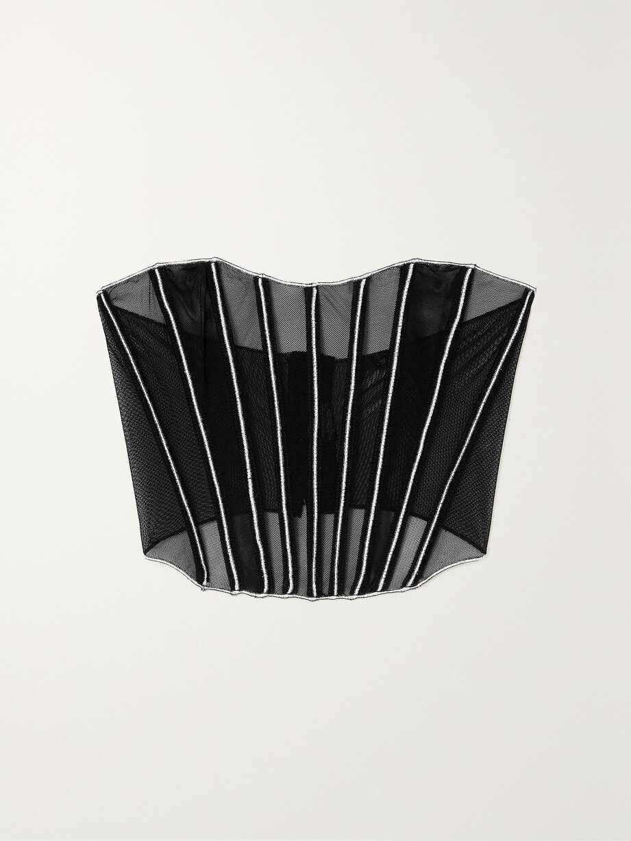 Shell metallic mesh bustier top OSÉREE da donna | NET-A-PORTER