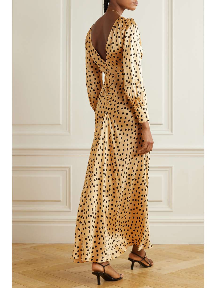 RIXO Marni open-back polka-dot silk maxi dress | NET-A-PORTER