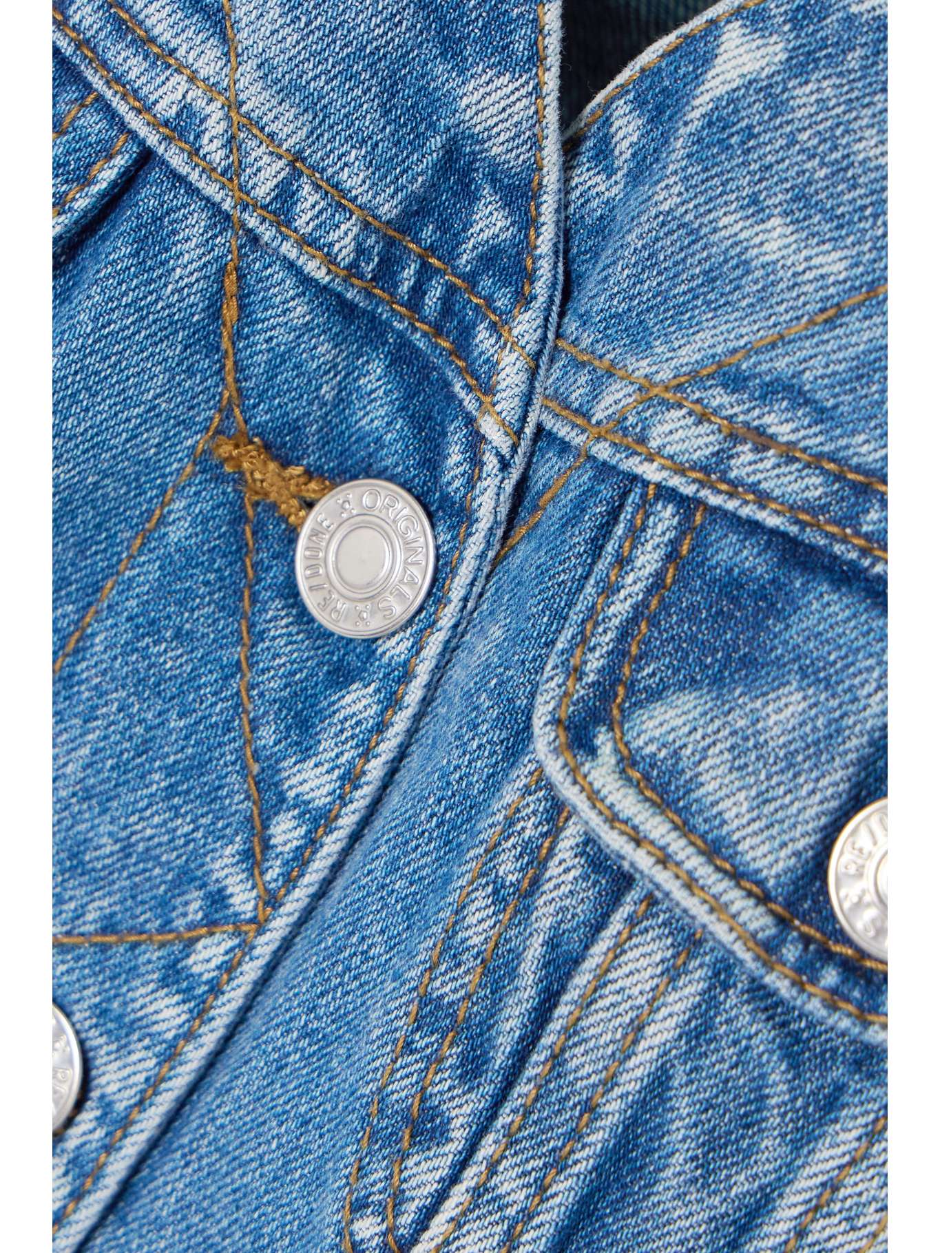 RE/DONE Cropped paneled denim vest | NET-A-PORTER