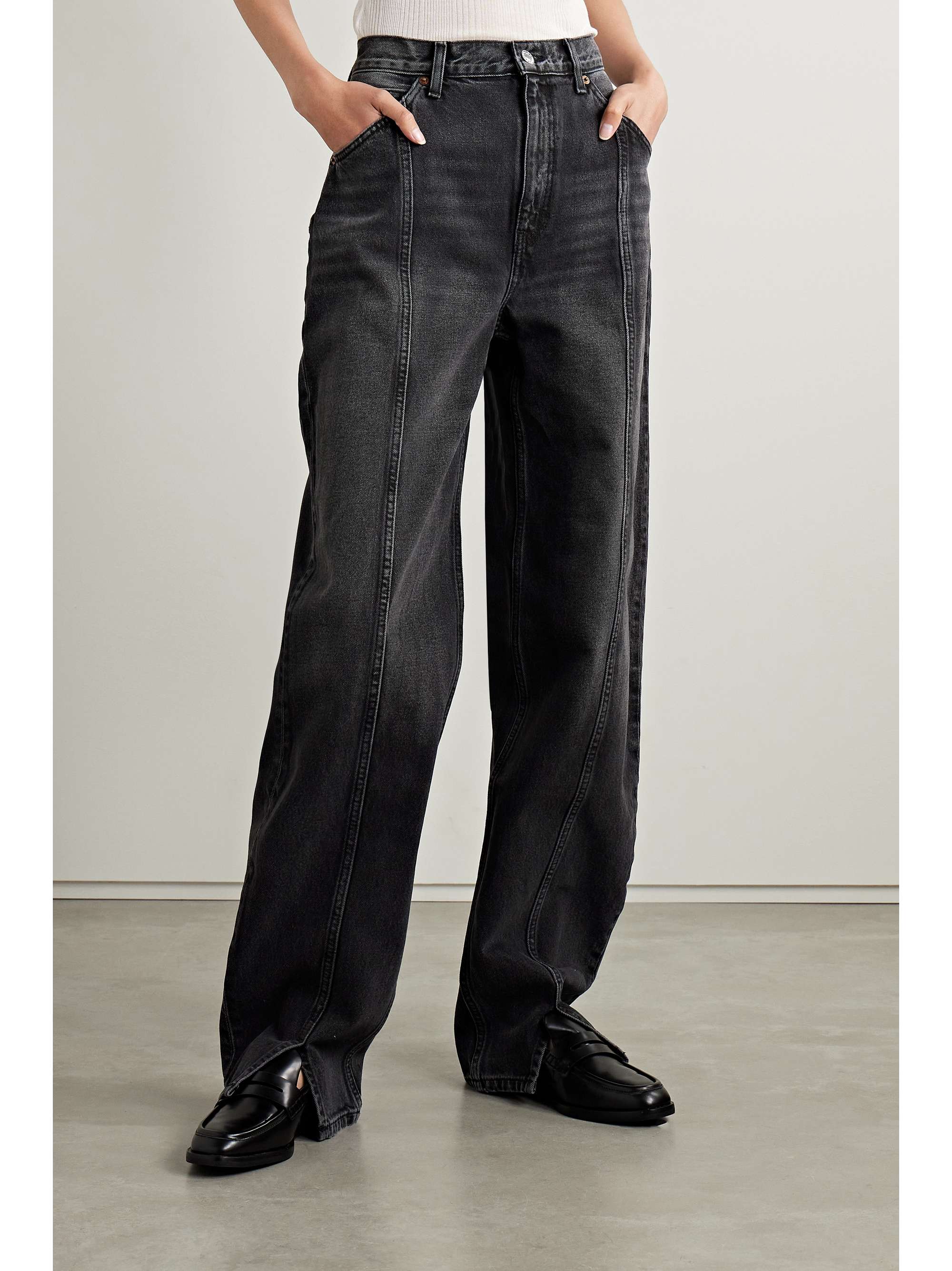 RE/DONE Tailored high-rise straight-leg jeans | NET-A-PORTER
