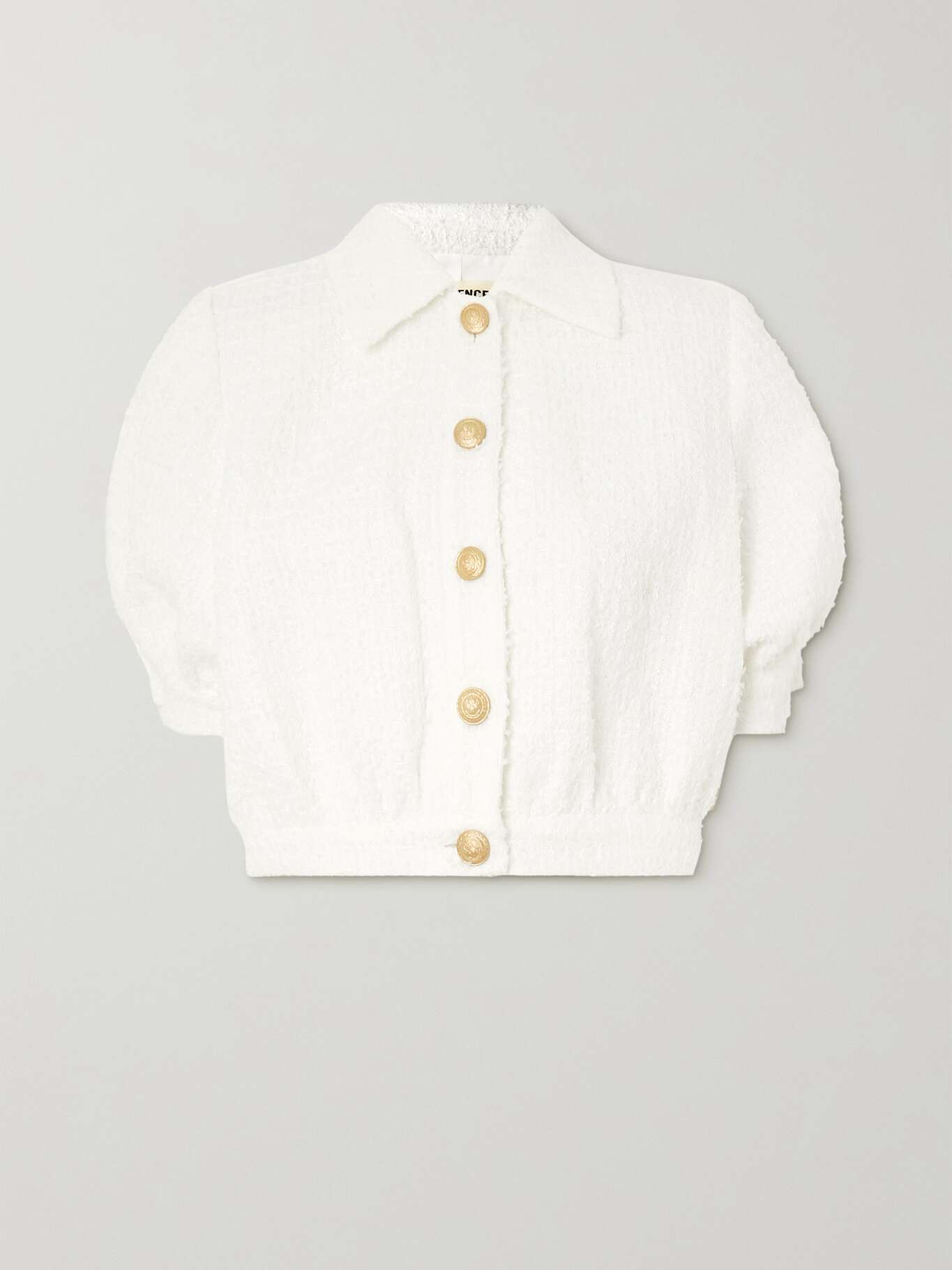 L'AGENCE Cove cropped bouclé blazer | NET-A-PORTER