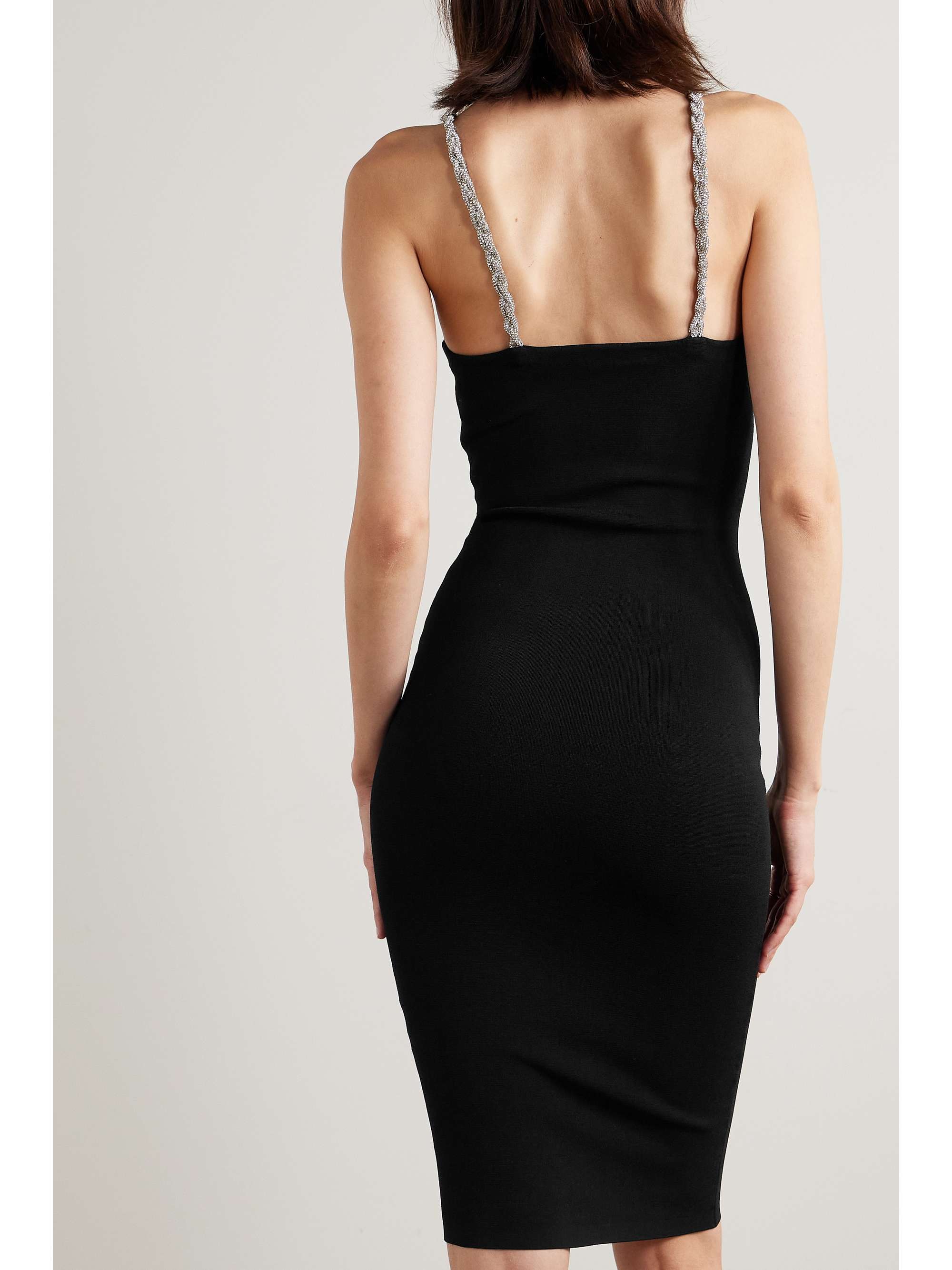ALICE + OLIVIA Valda crystal-embellished stretch-ponte dress | NET-A-PORTER