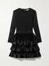 ALICE + OLIVIA Chara layered tulle and ruffled satin mini dress | NET-A ...