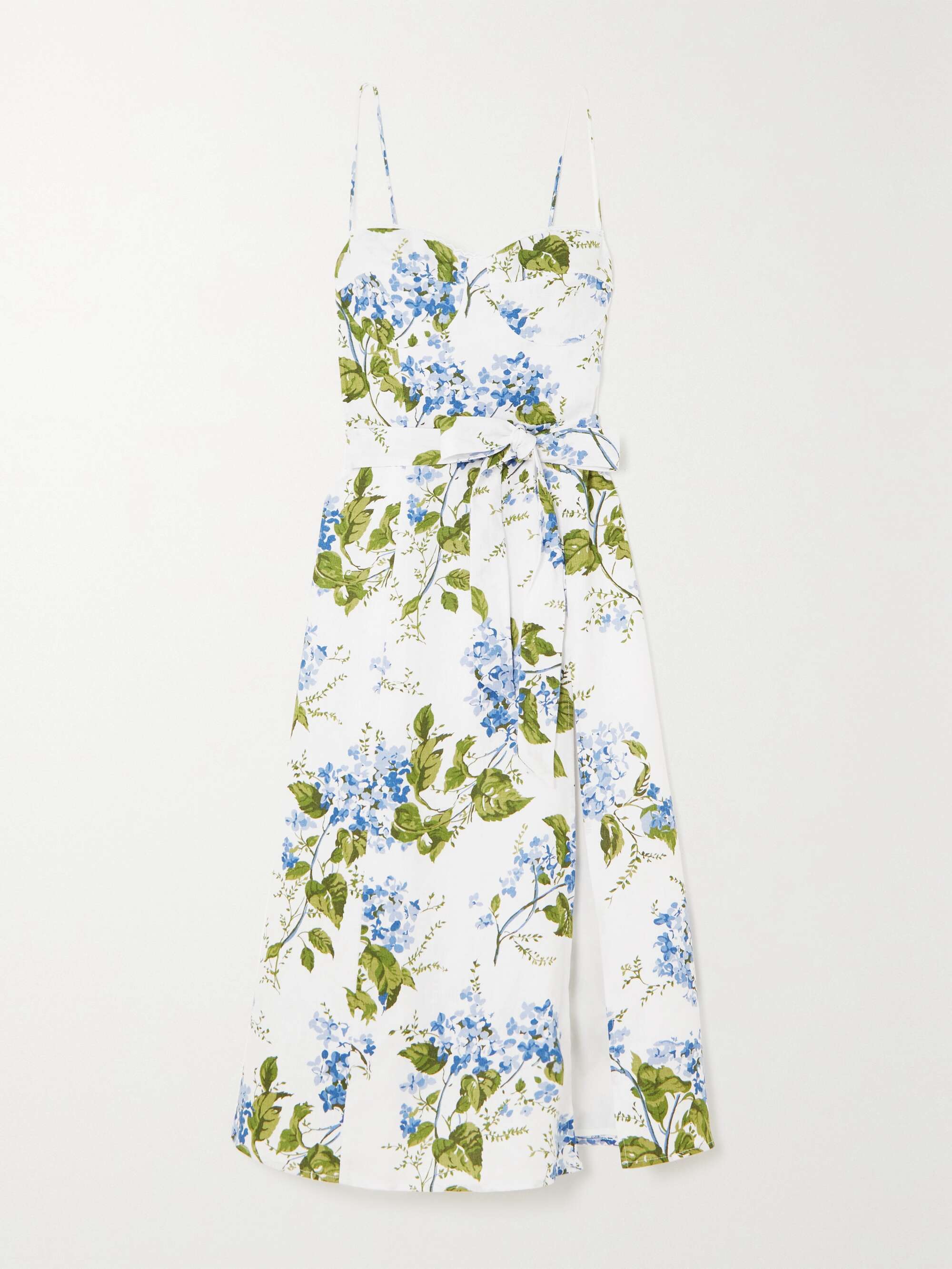 REFORMATION + NET SUSTAIN Kieryn floral-print linen midi dress | NET-A ...