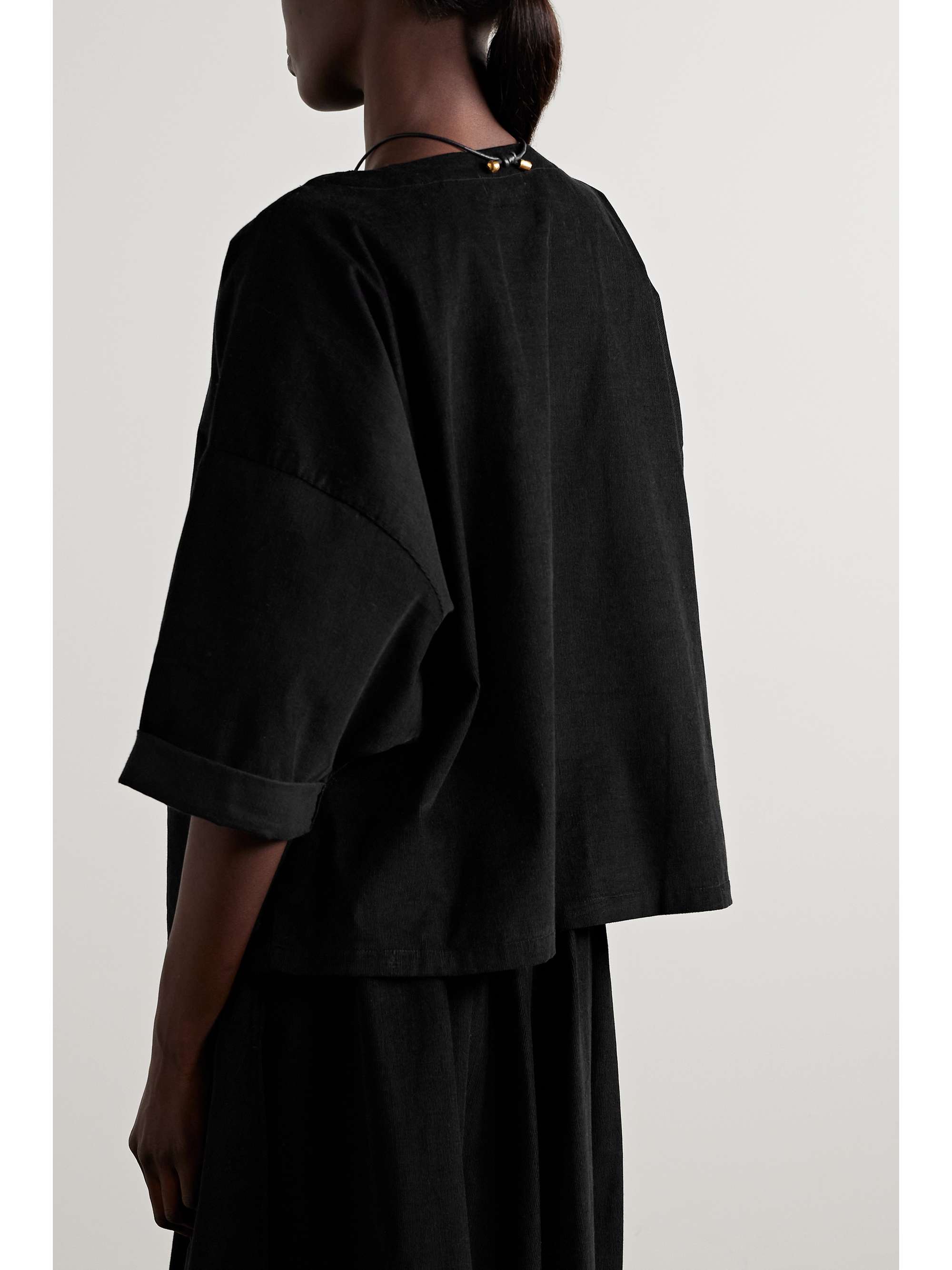 SUZIE KONDI Saria cropped cotton-corduroy top | NET-A-PORTER