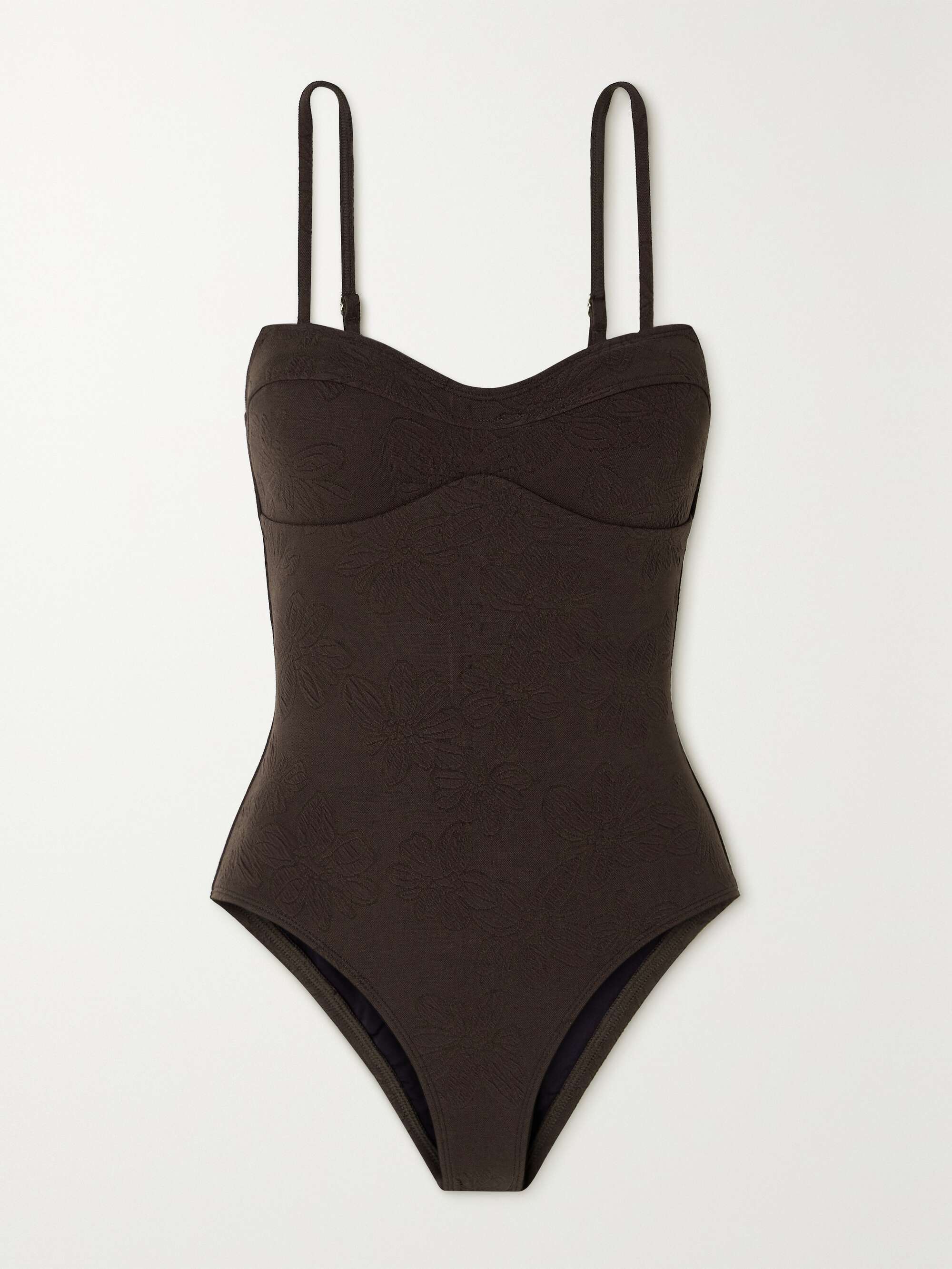 PEONY Contour stretch recycled-jacquard swimsuit | NET-A-PORTER