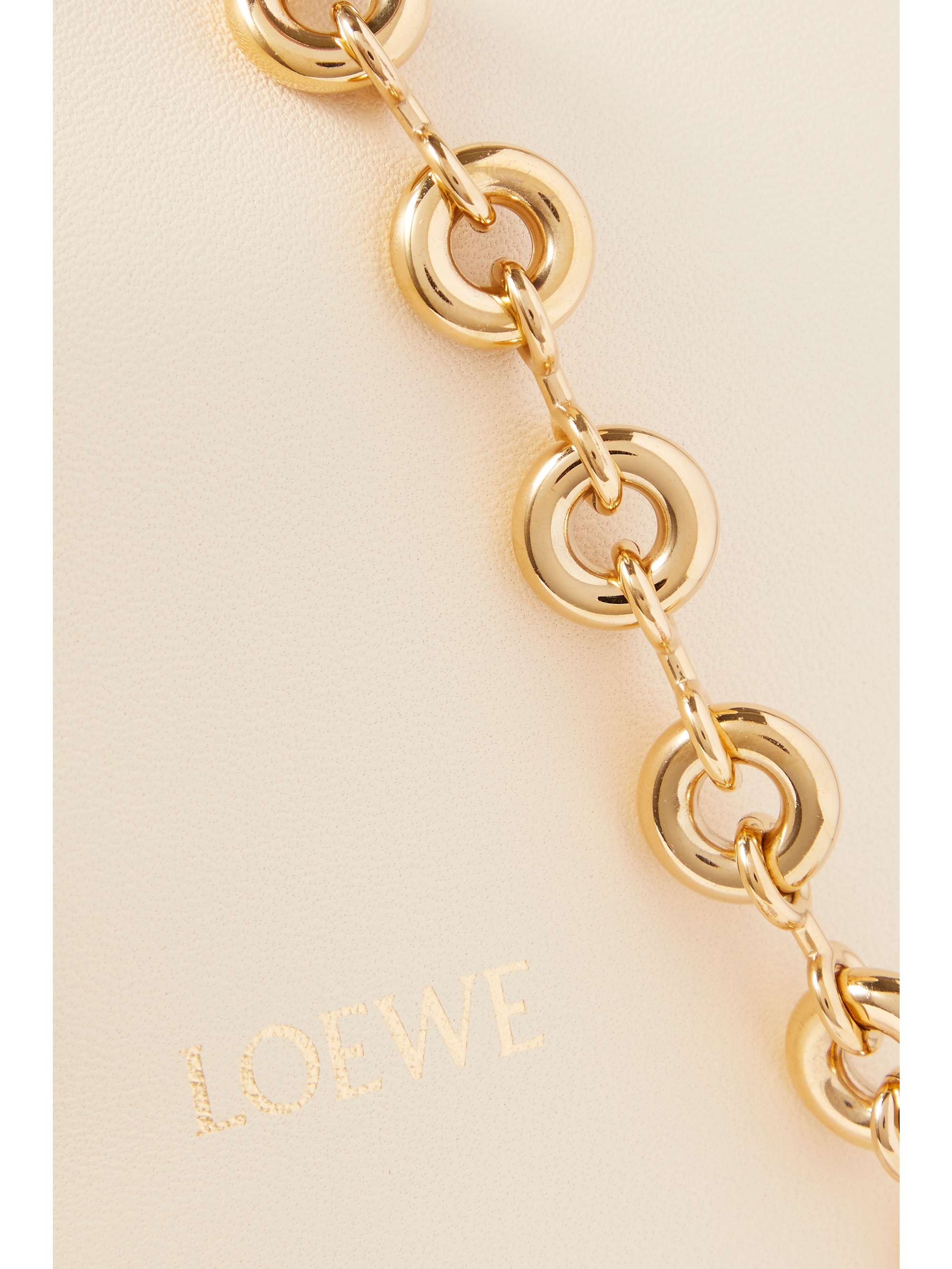 LOEWE Squeeze small chain-embellished gathered leather shoulder bag ...