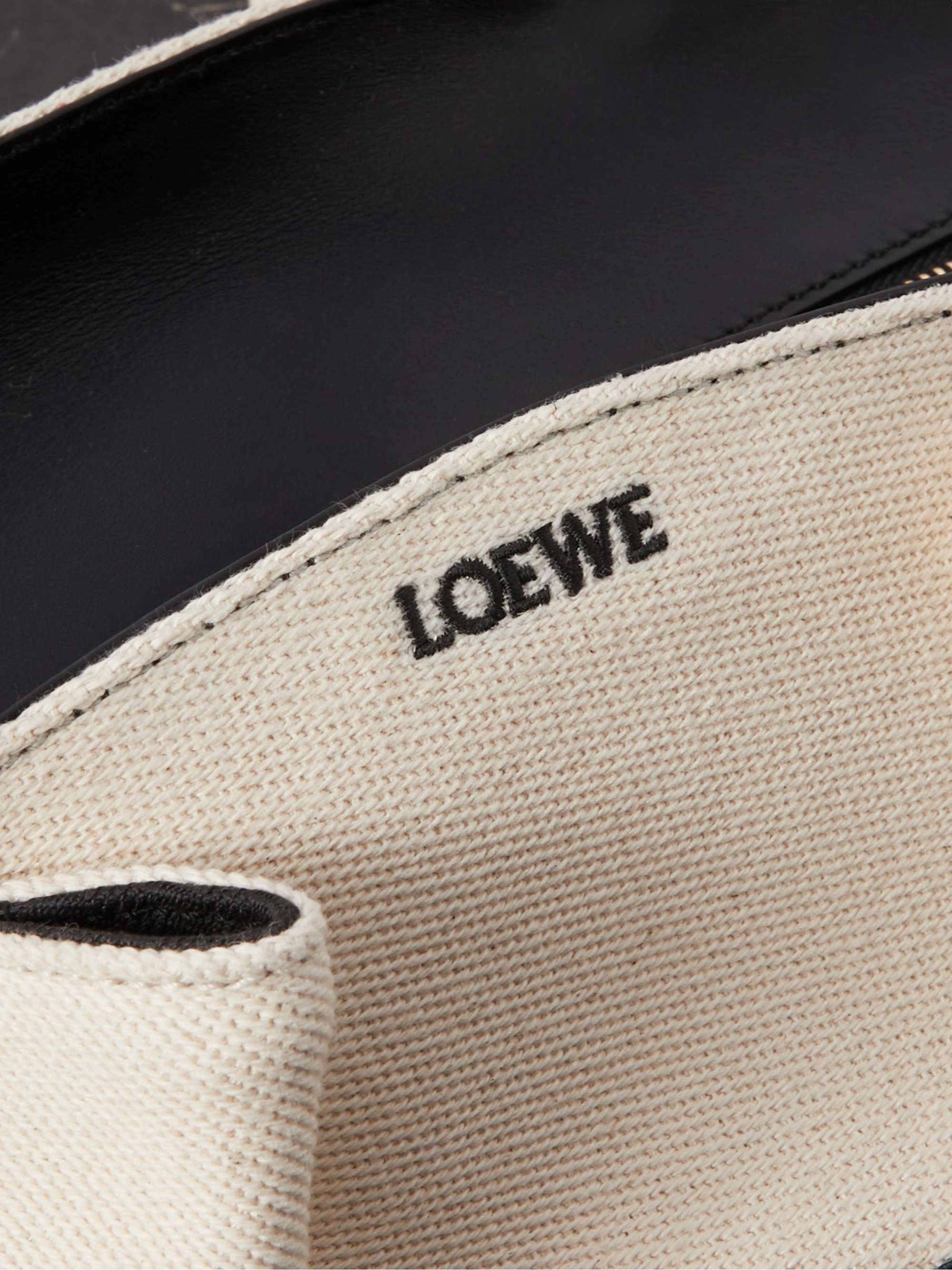 LOEWE Paseo small canvas and leather shoulder bag | NET-A-PORTER